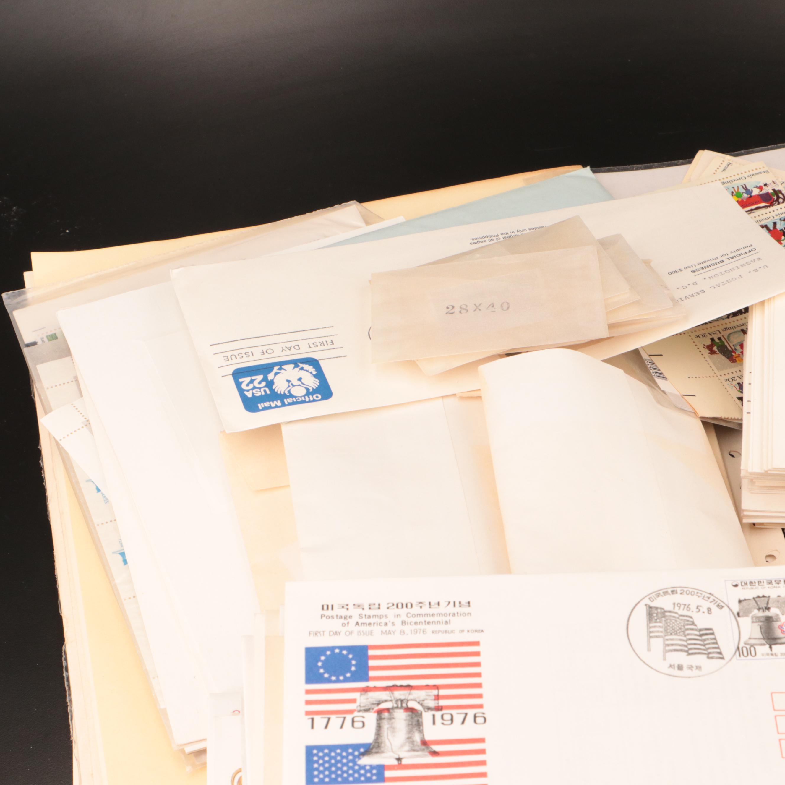 Collection of U.S. and World First Day Covers, Sheets, Blocks, and ...