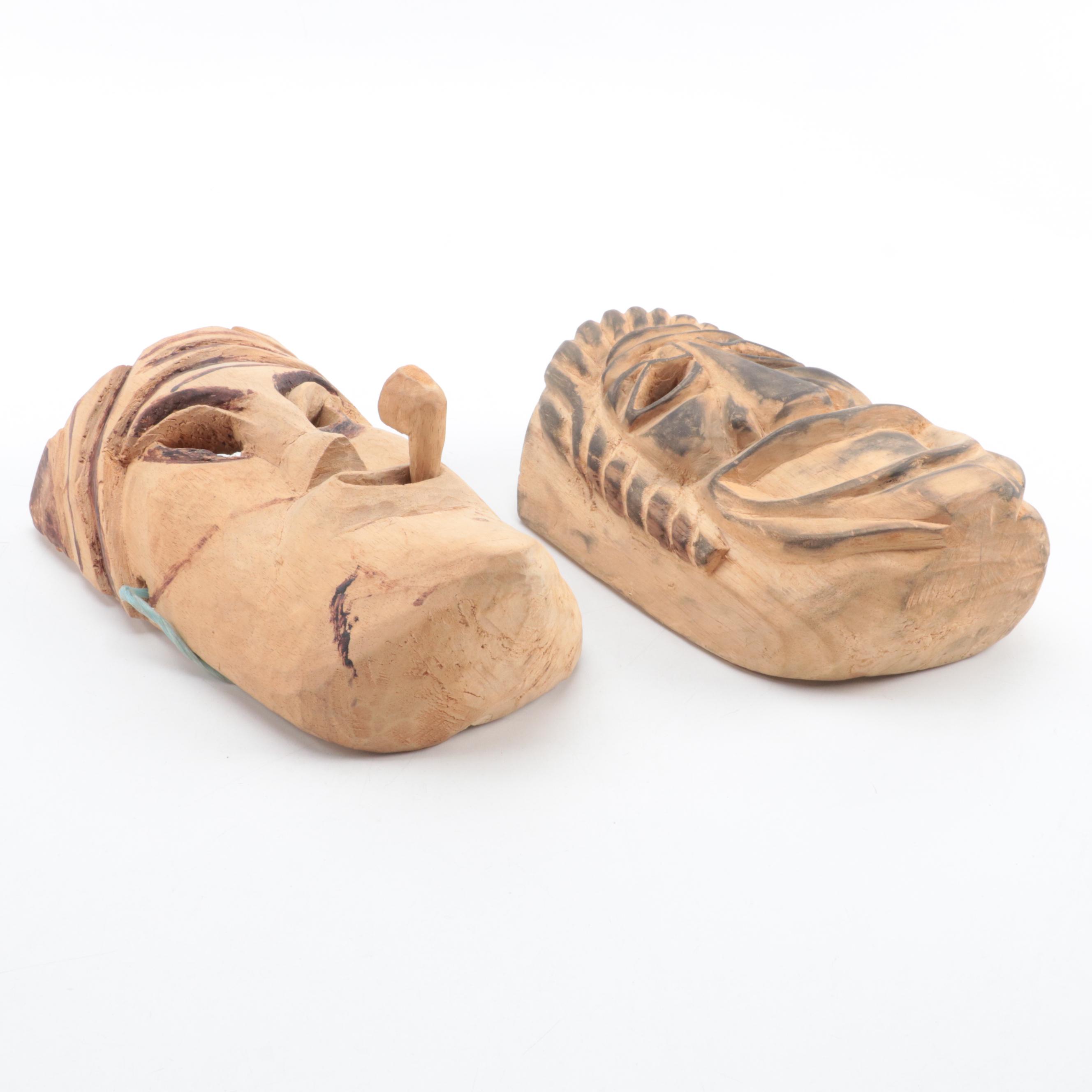 Boruca Costa Rican Carved Wooden Masks, Circa 2006 | EBTH
