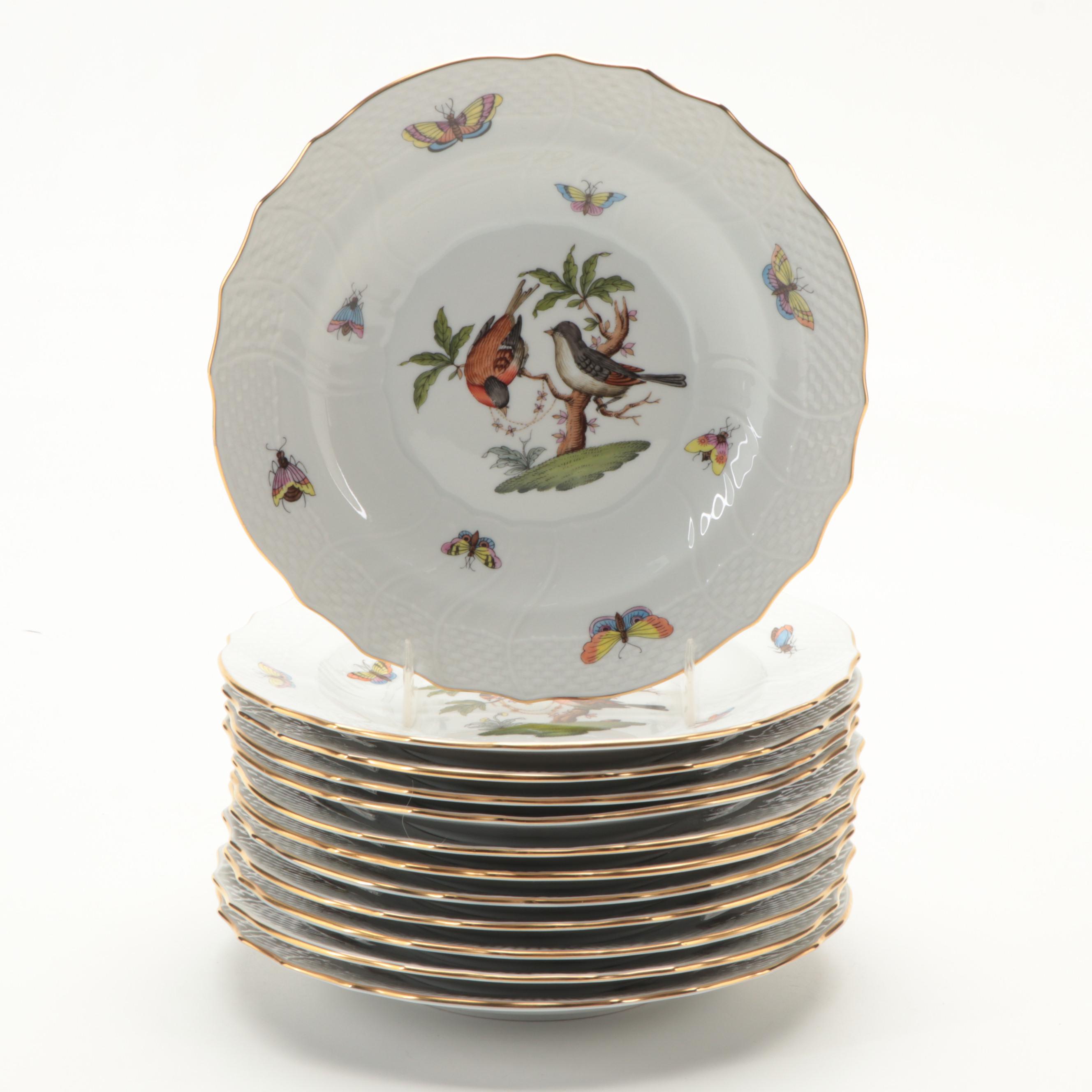 Herend "Rothschild Bird" Hand-Painted Porcelain Dinnerware and ...