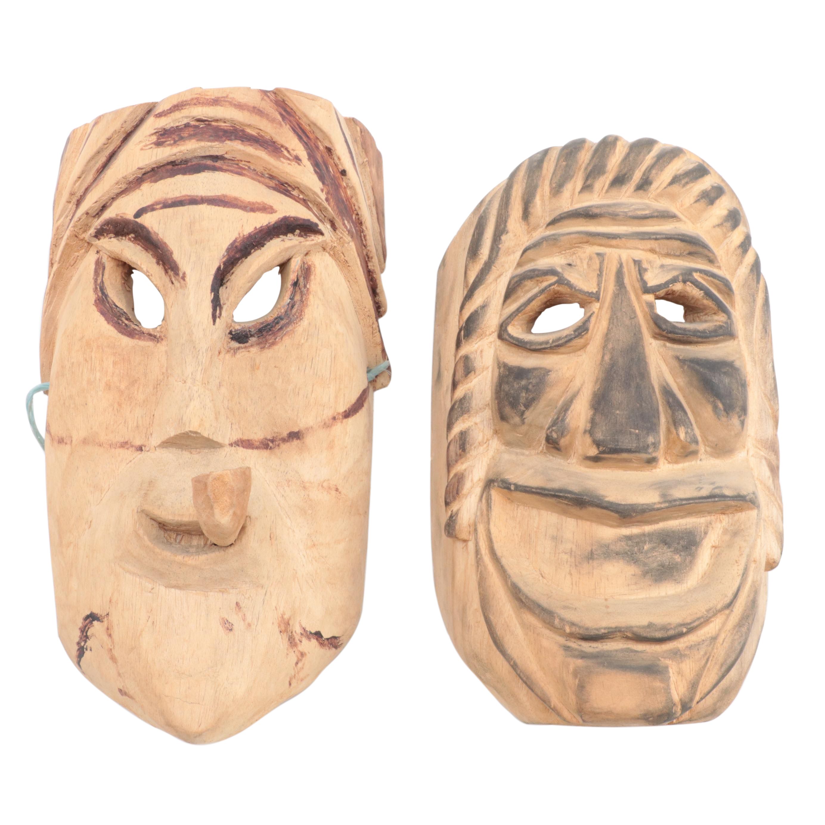 Boruca Costa Rican Carved Wooden Masks, Circa 2006 | EBTH