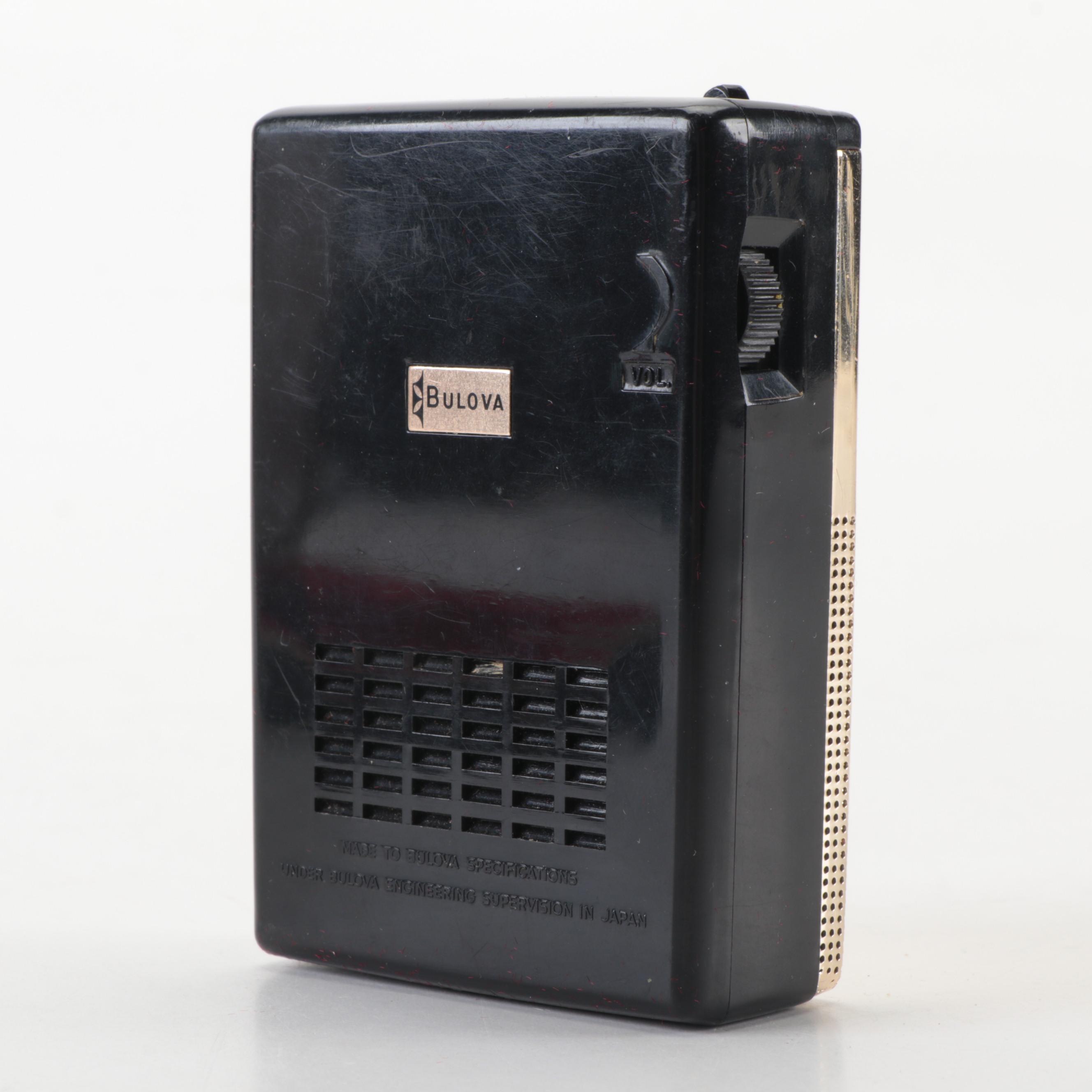 Bulova Bantam "6" 670 All Transistor Portable Radio in Original Case ...