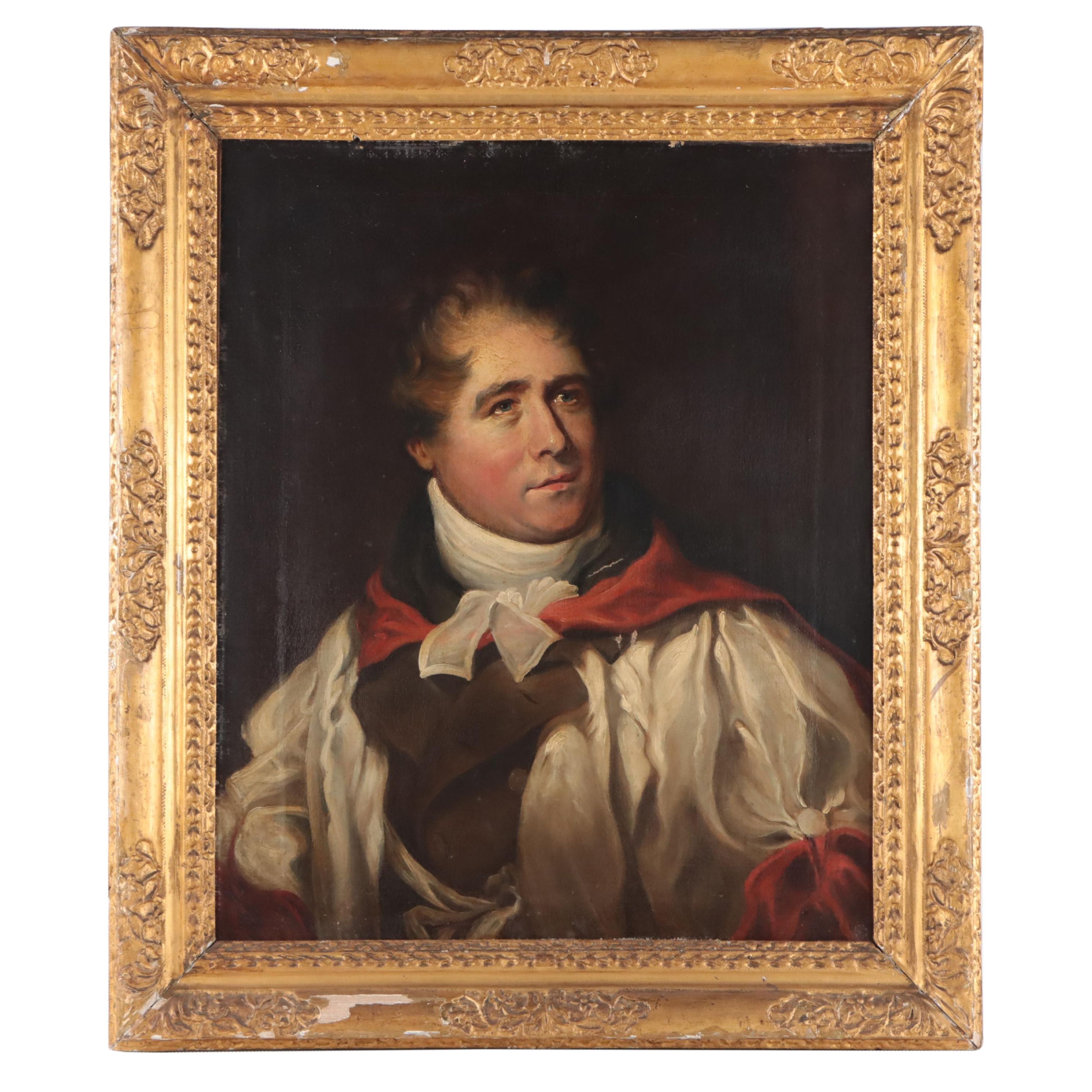 Oil Painting After George Henry Harlow of Charles Hague Portrait, 19th ...