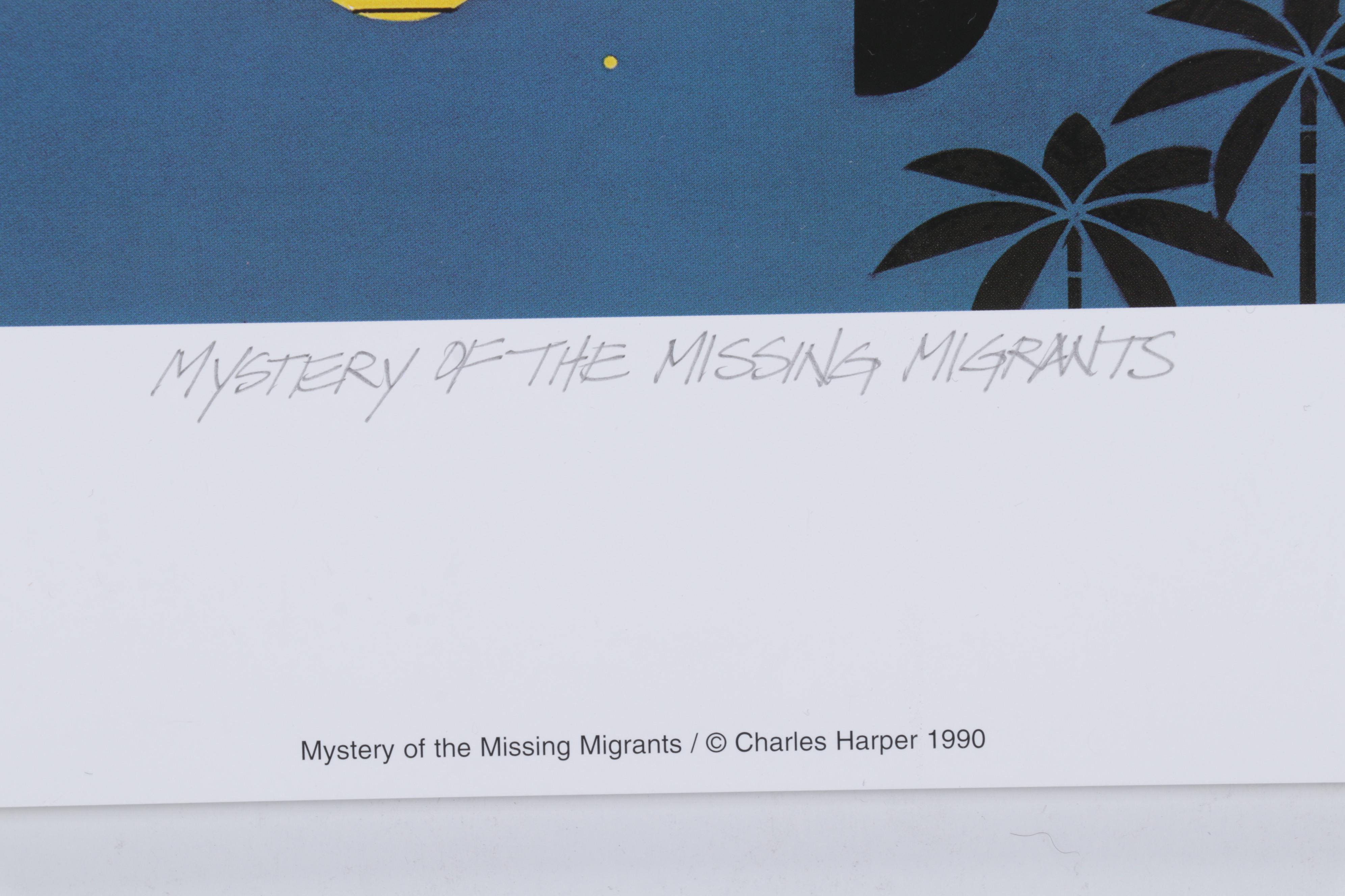 Offset Lithograph After Charley Harper "Mystery of the Missing Migrants ...