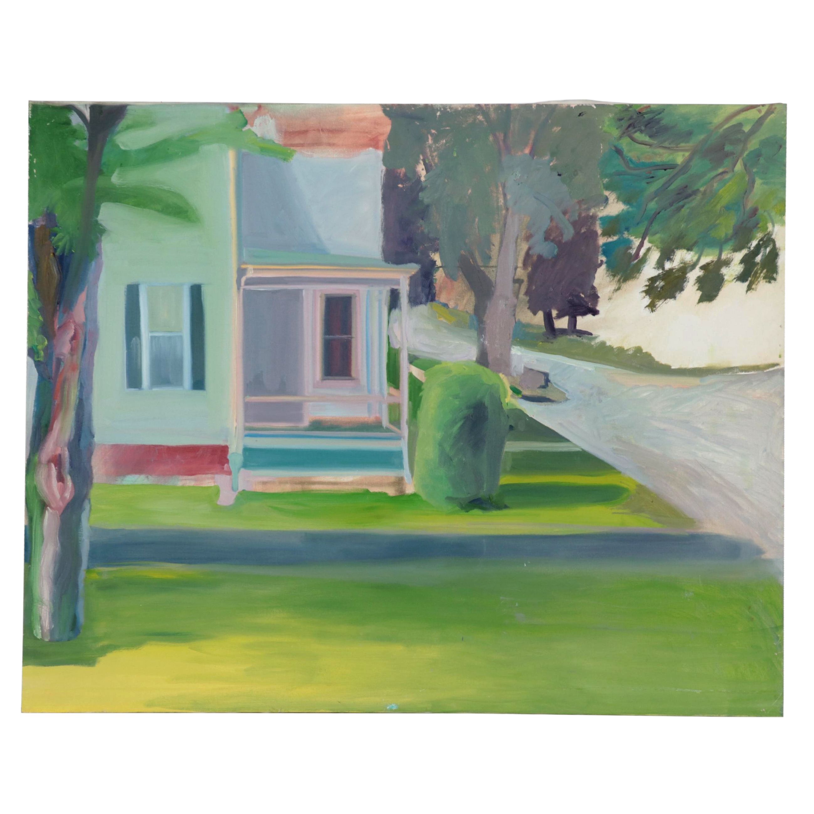Katrina Halter Oil Painting of Landscape With House, 1988 | Everything ...