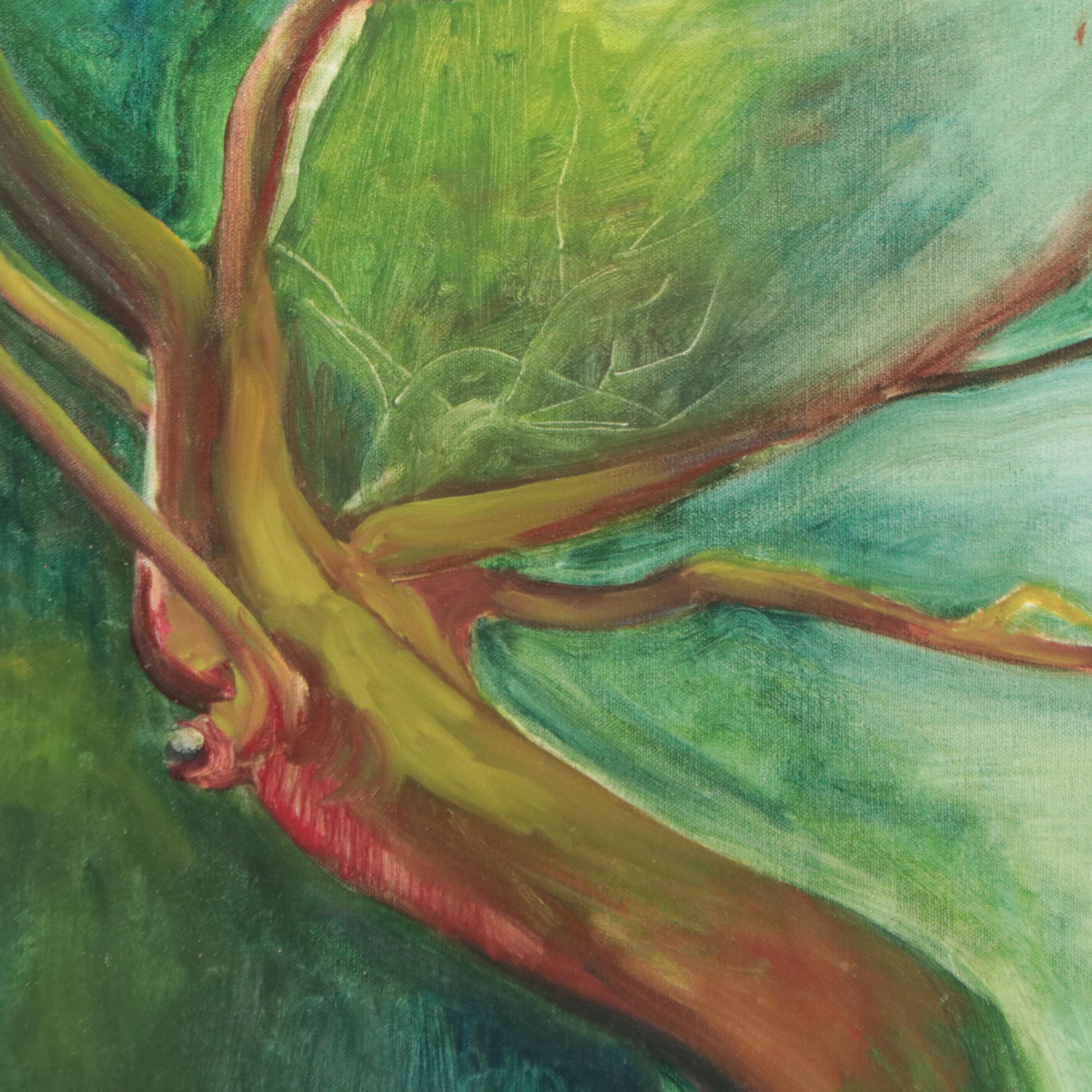 Katrina Halter Landscape with Tree Oil Painting, 1990 | EBTH