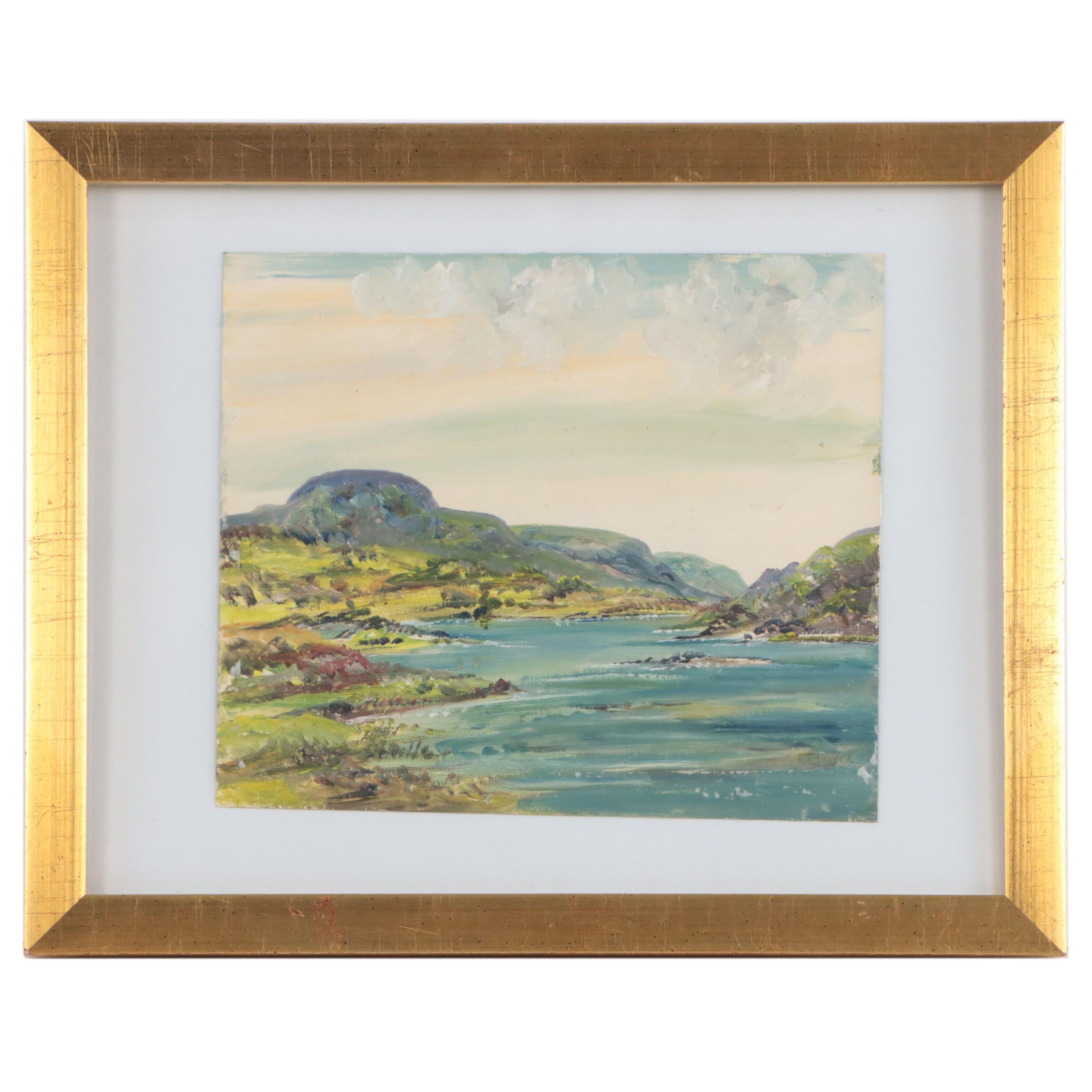 E. I. Bryce Irish Coastal Landscape Oil Painting | EBTH