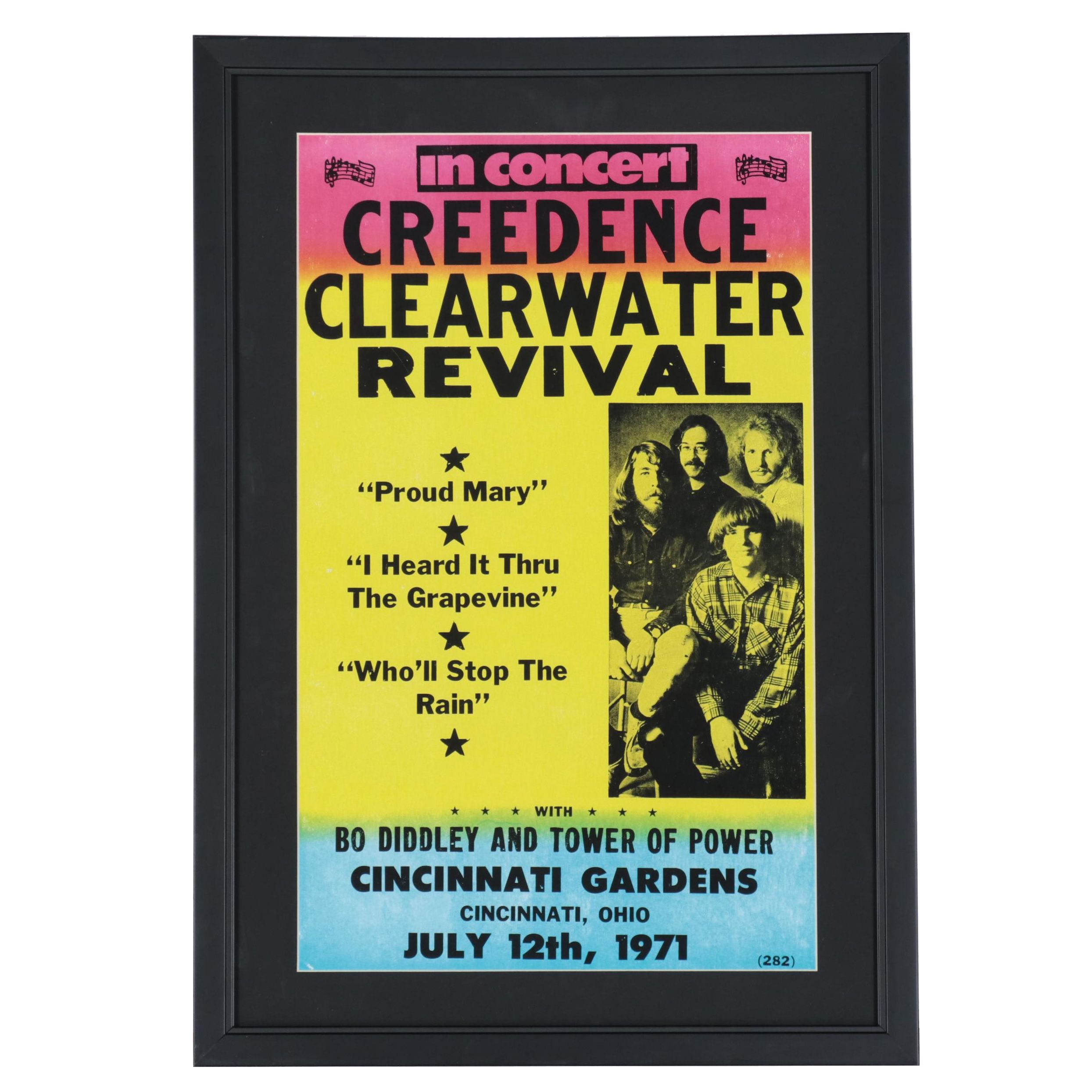 Halftone Concert Poster of Creedence Clearwater Revival at Cincinnati ...