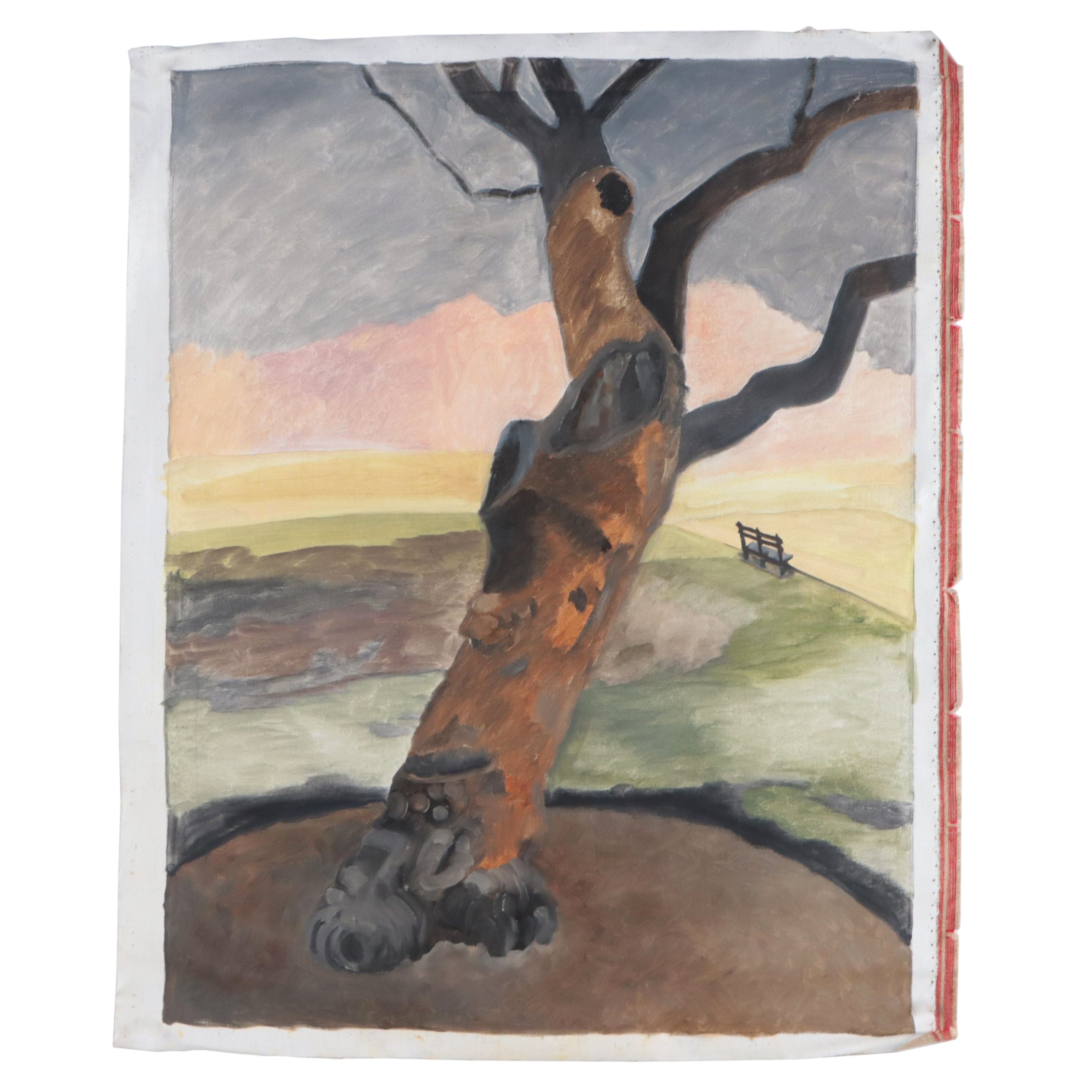 Katrina Halter Oil Painting of Landscape with Tree | EBTH