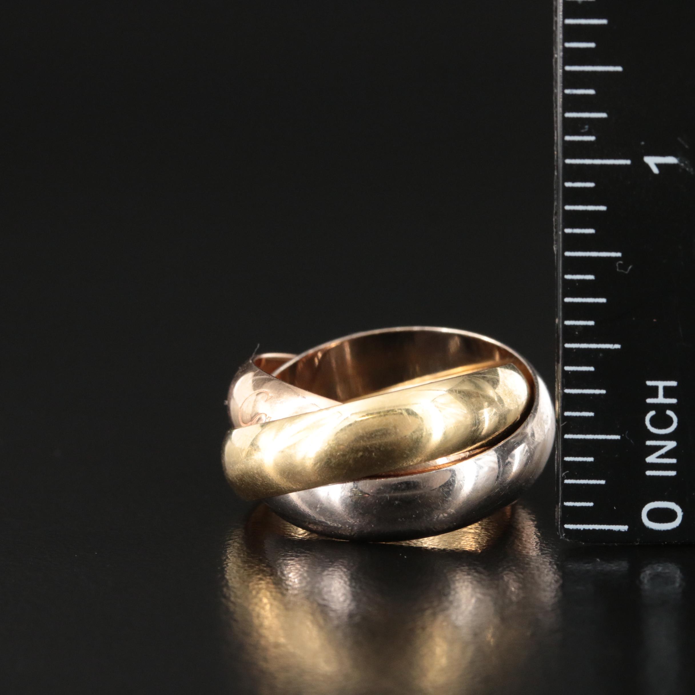 Cartier 18K Tri-Color Trinity Rolling Ring | EBTH