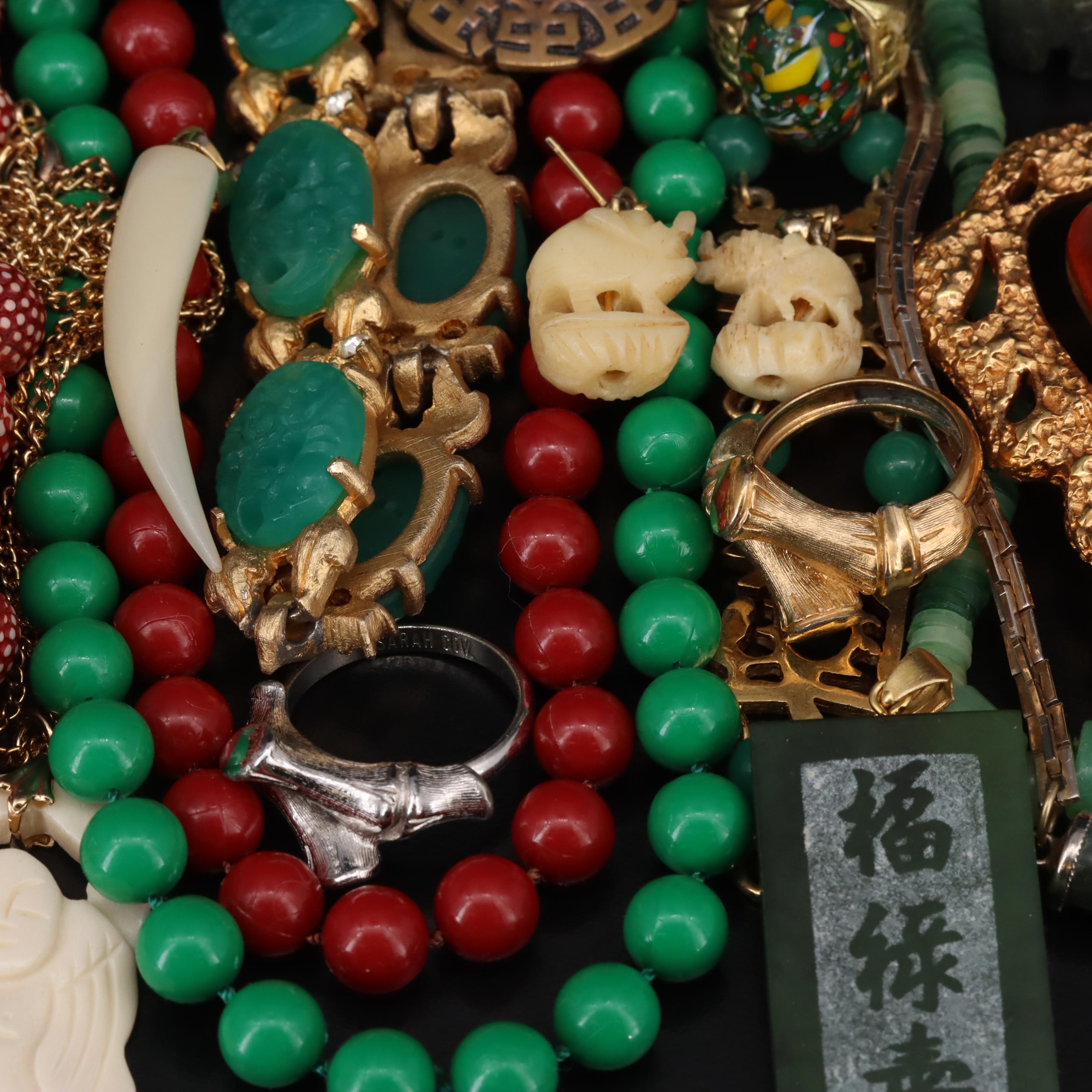 Asian Vintage Including Elephants, Opal. Nephrite and Bone | EBTH