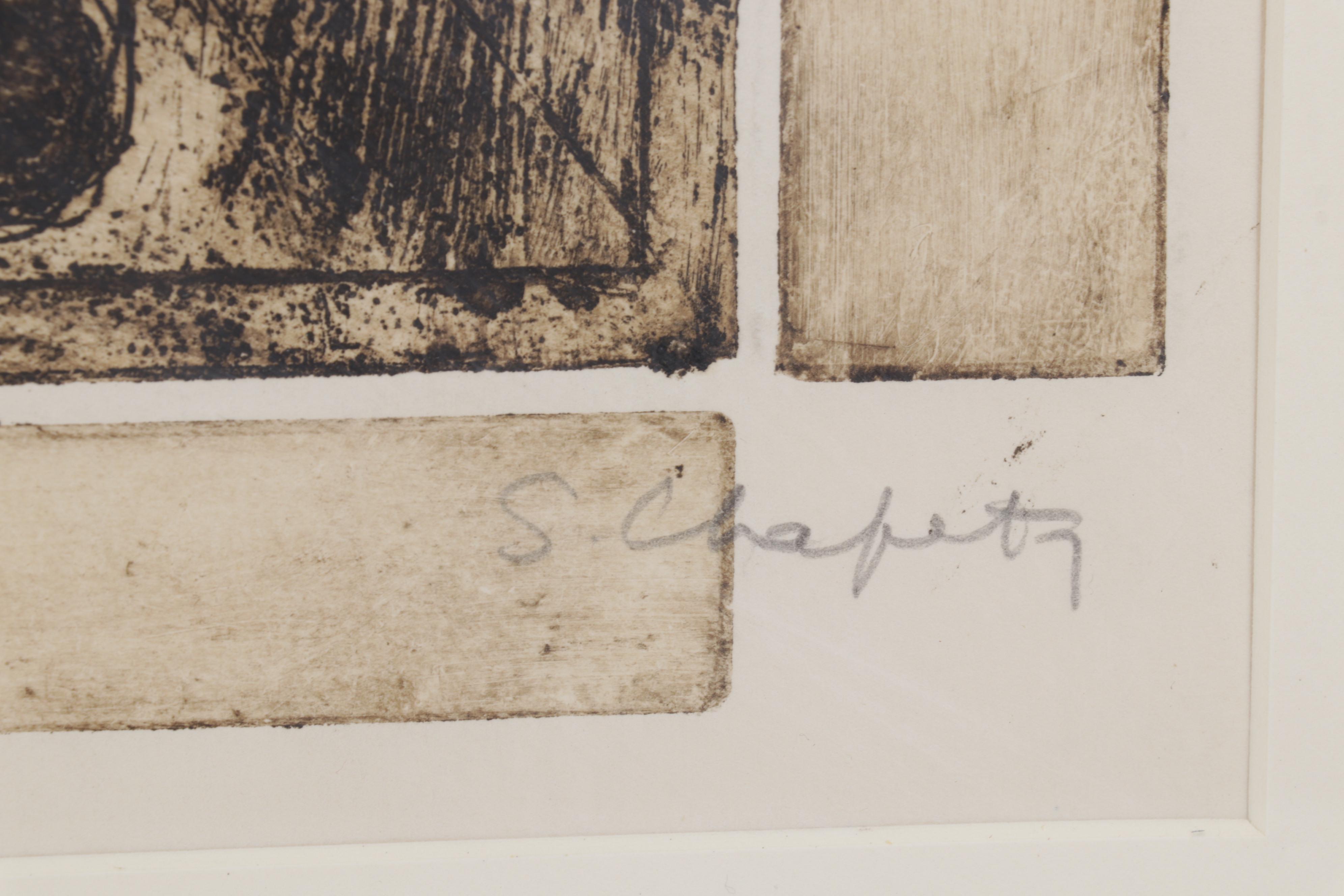 Sidney Chafetz Etching With Aquatint "Jeremy Bentham," Late 20th ...