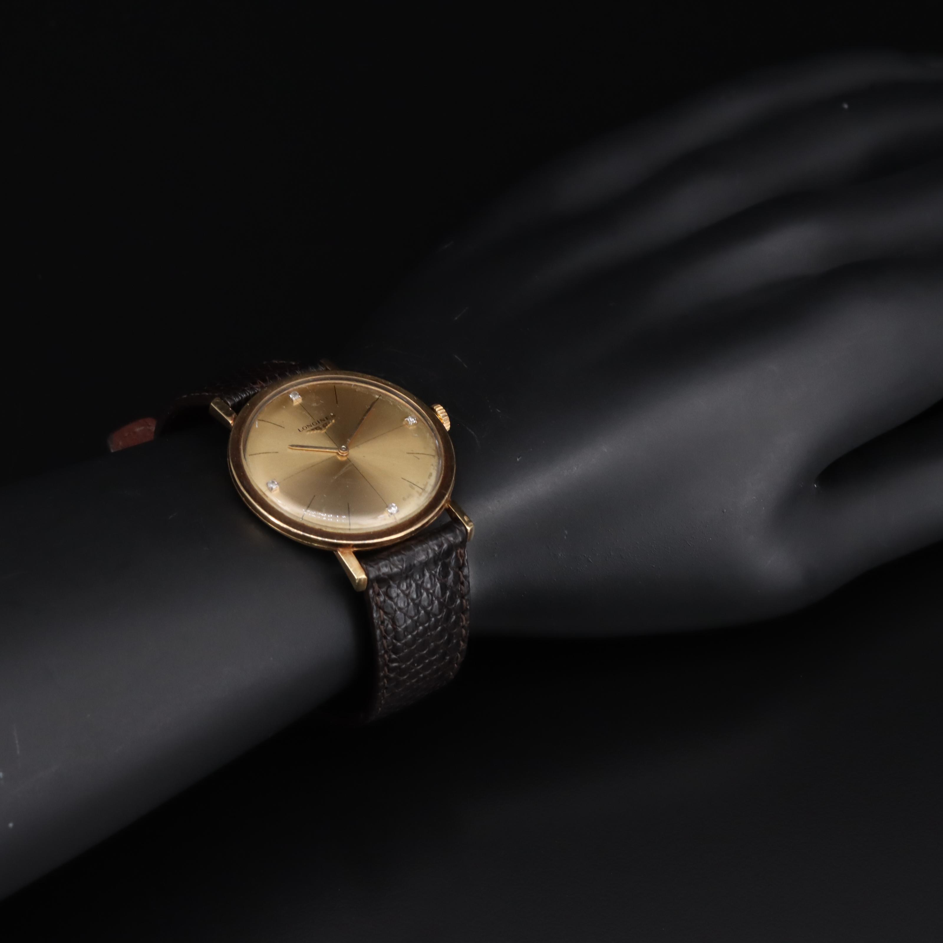 18K Longines Diamond Dial Stem Wind Wristwatch | Everything But The House