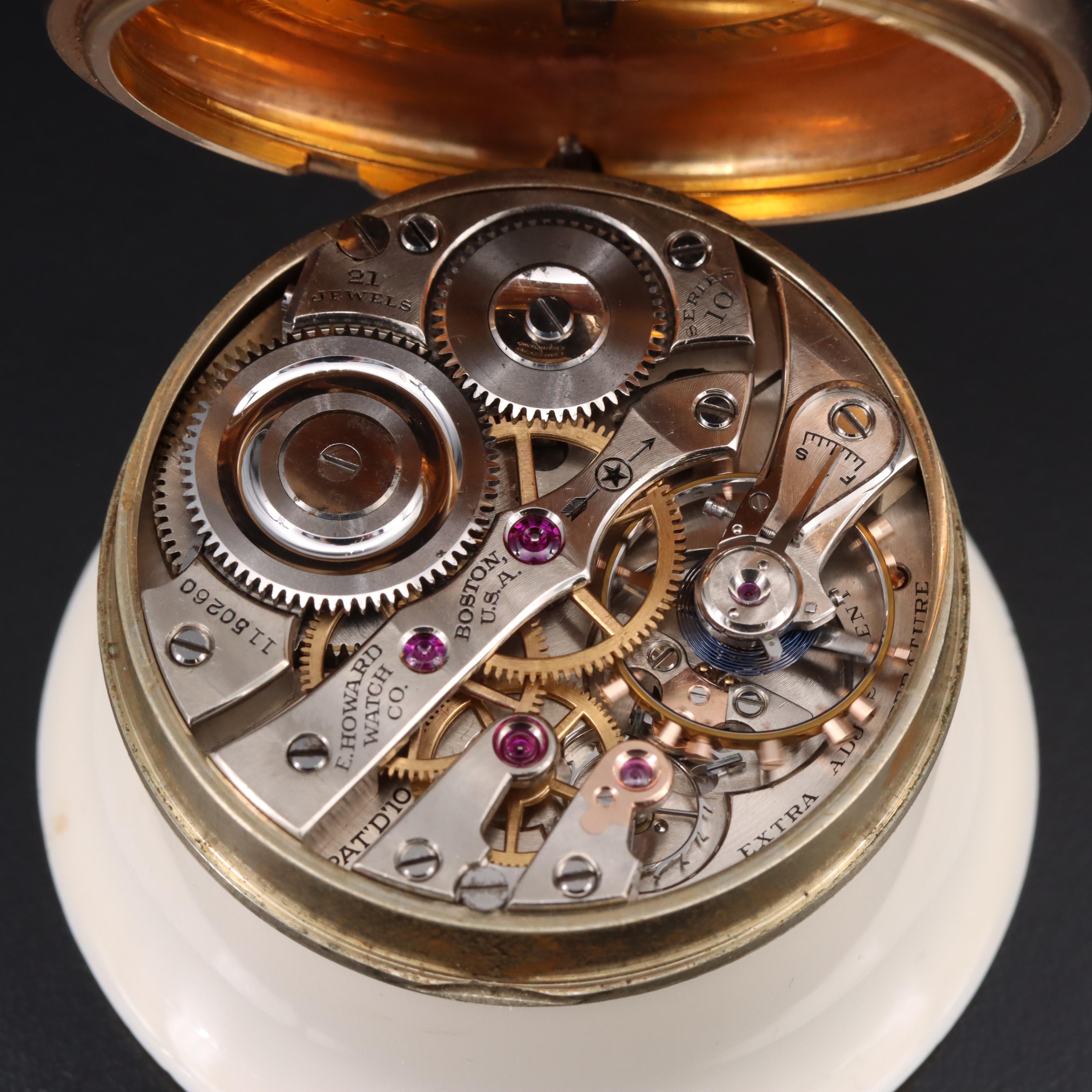 1912 Howard Gold-Filled Open Face Pocket Watch | EBTH