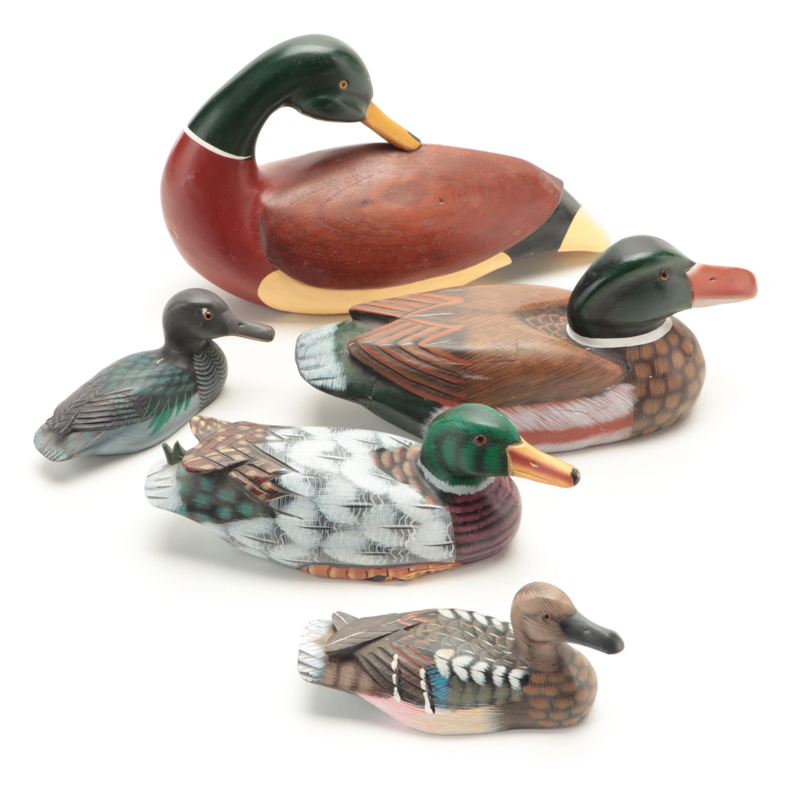 Crowning Touch Collection and Other Carved Wooden Duck Decoys | EBTH