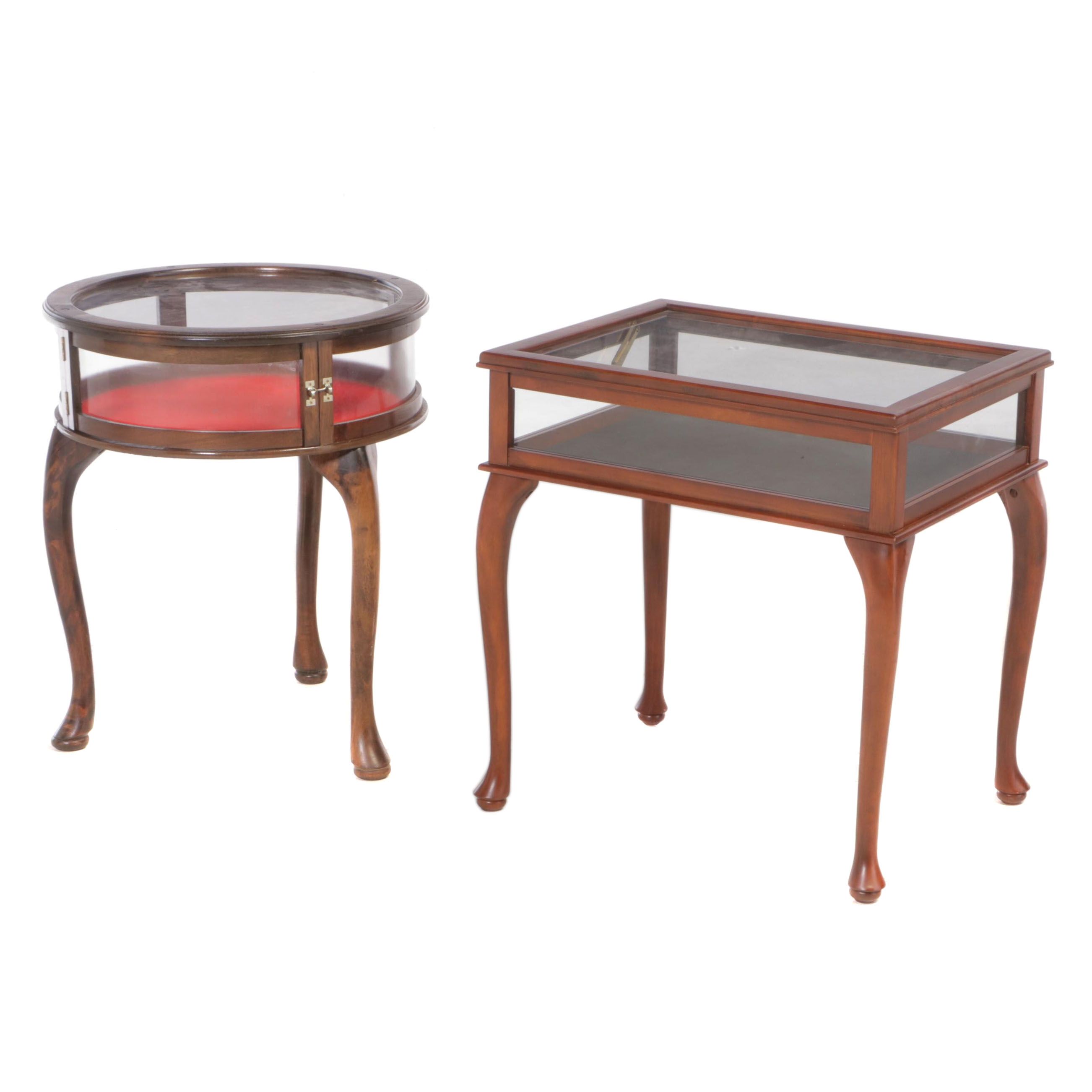 Two Queen Anne Style Vitrine Tables | EBTH