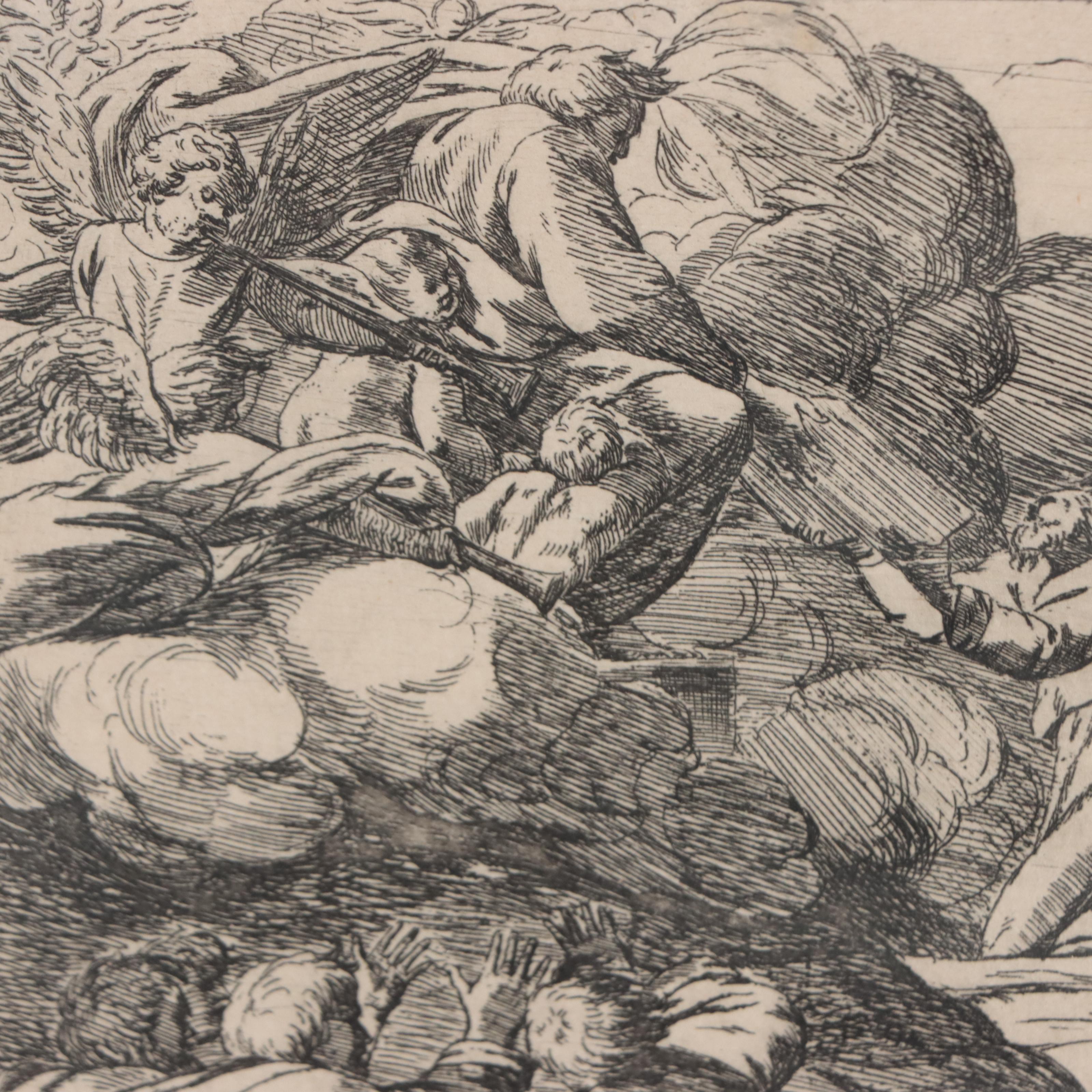 Orazio Borgianni Etching After Raphael of Moses and The Ten ...