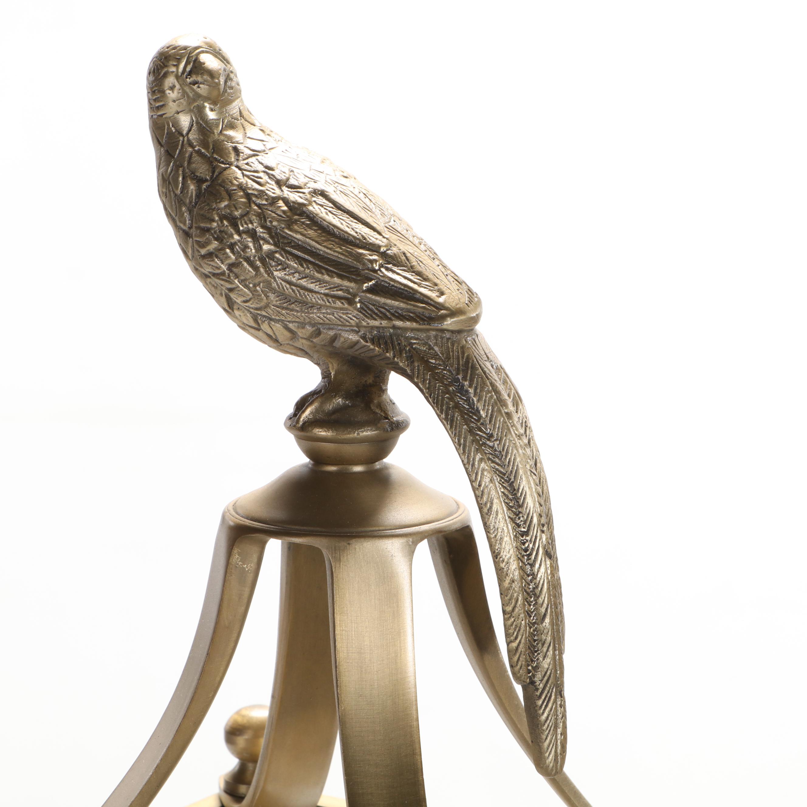 Indo-Persian Style Gilt Metal Parrot Finial Candle Lanterns | EBTH