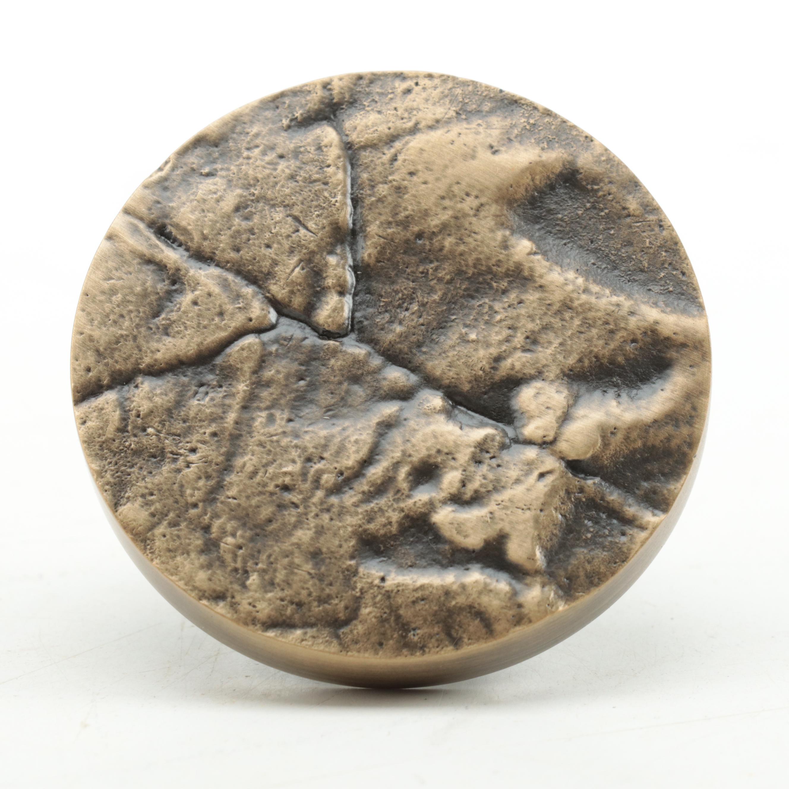 Antiqued Finish Brass Leaf Pattern Cabinet Knobs | Everything But The House