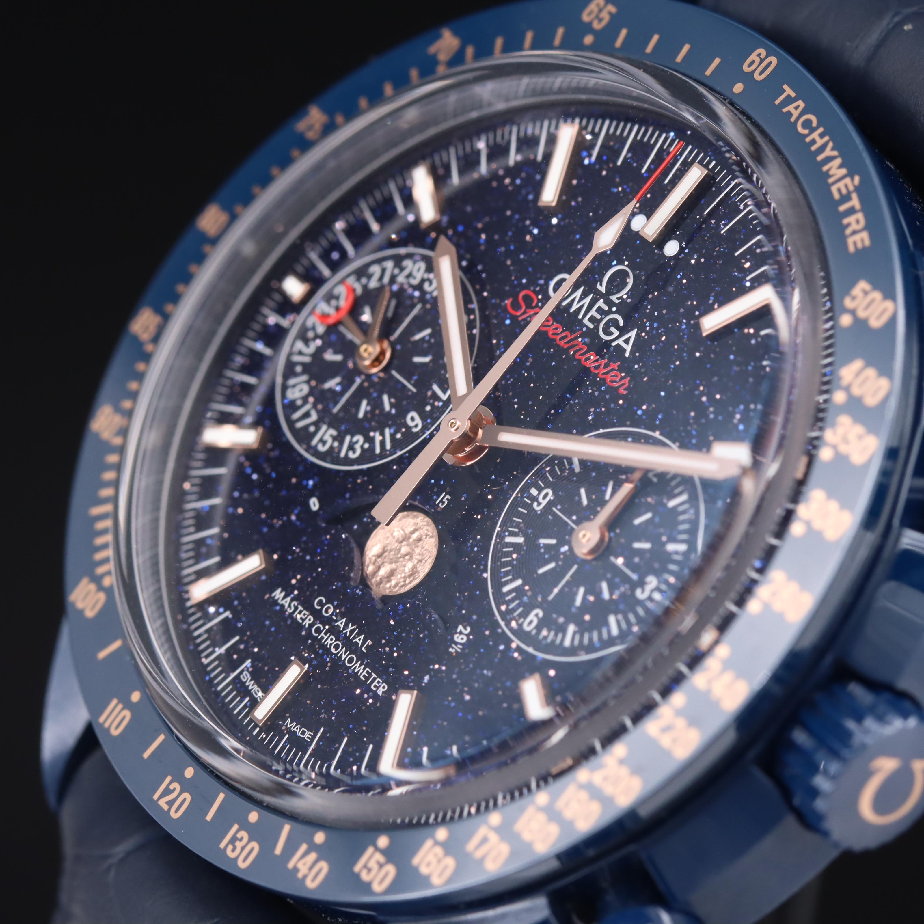 Omega Speedmaster Blue Side of the Moon Chronograph Watch | EBTH
