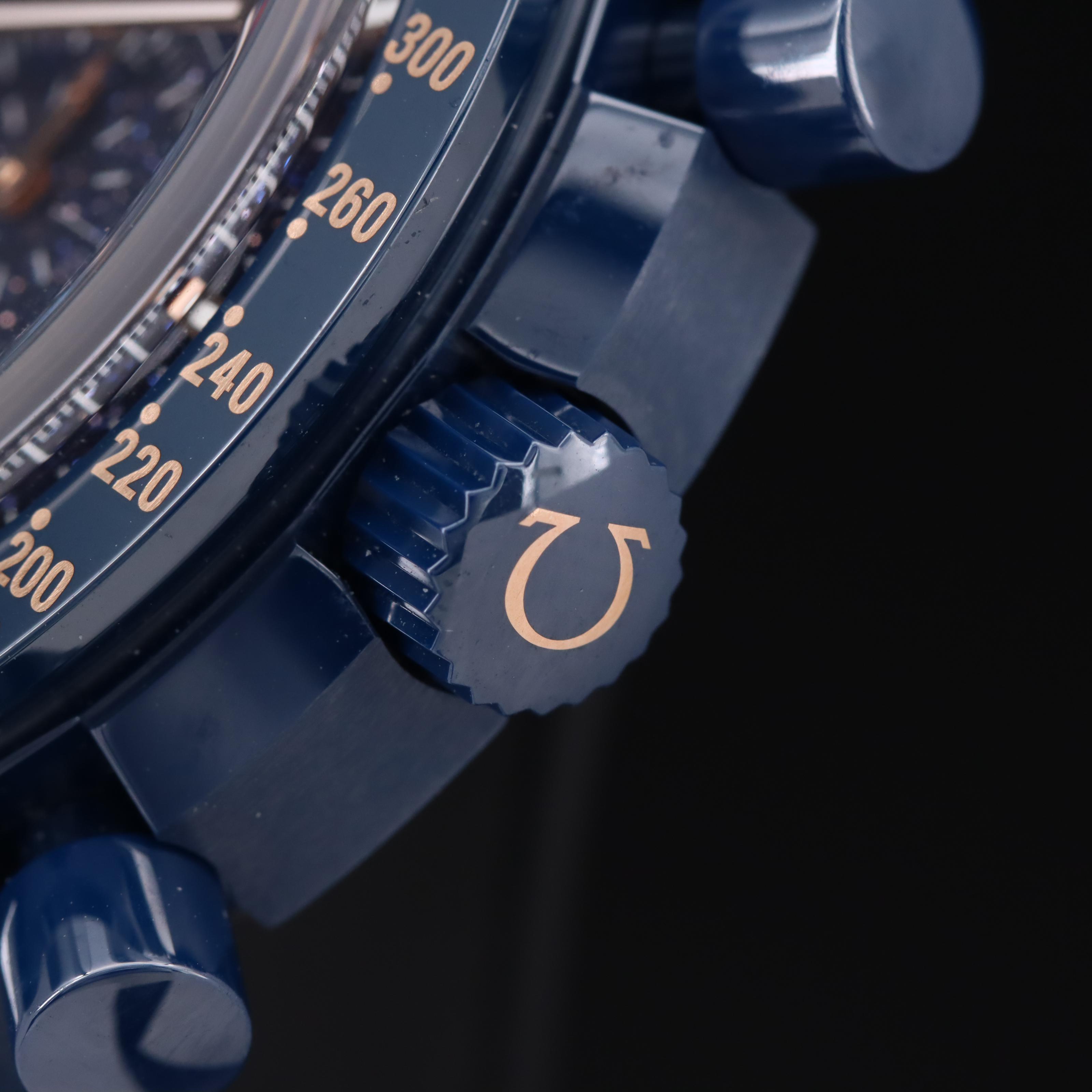 Omega Speedmaster Blue Side of the Moon Chronograph Watch | EBTH