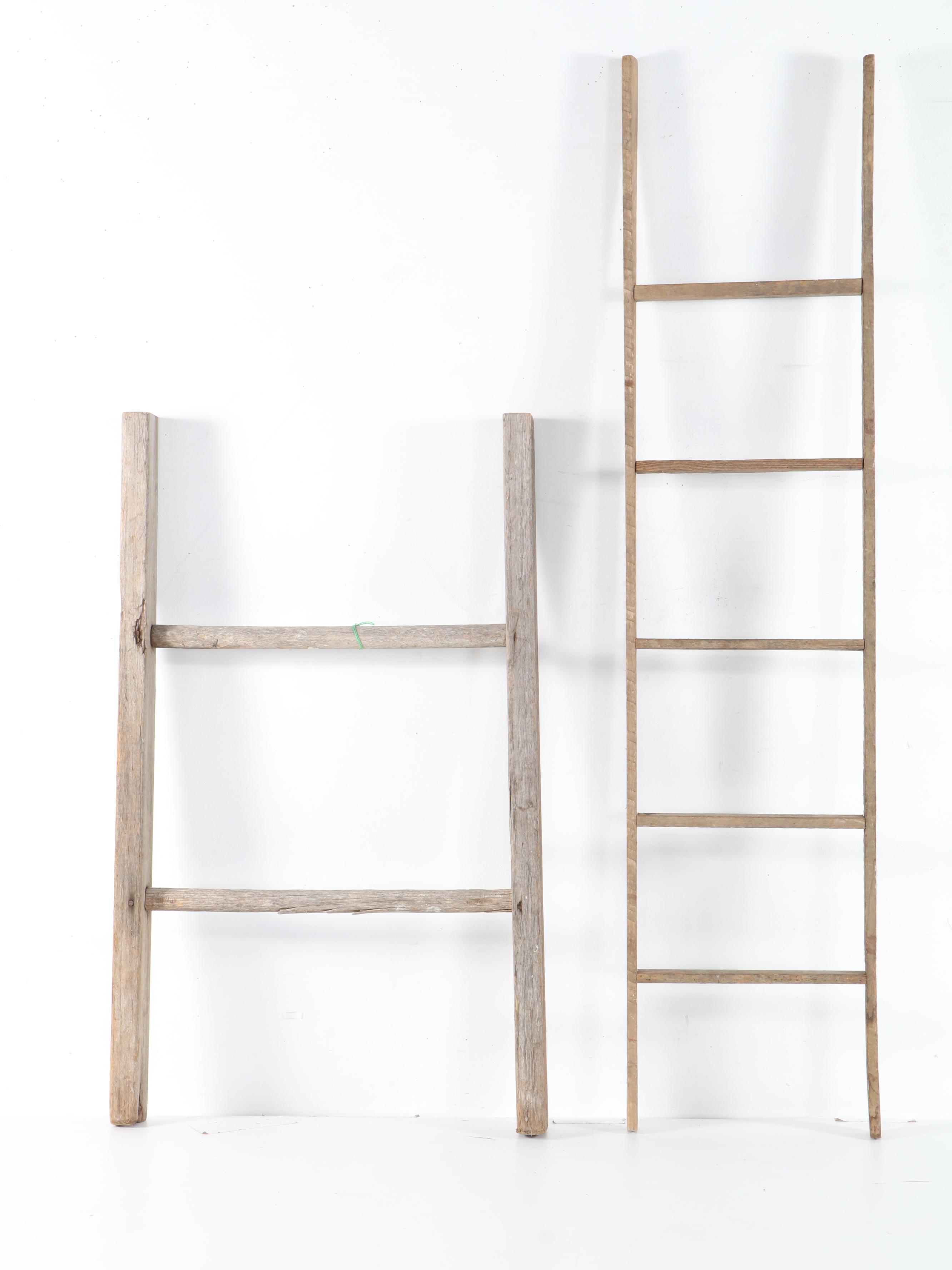 Primitive Ladders, Display Case and Grain Sacks | EBTH
