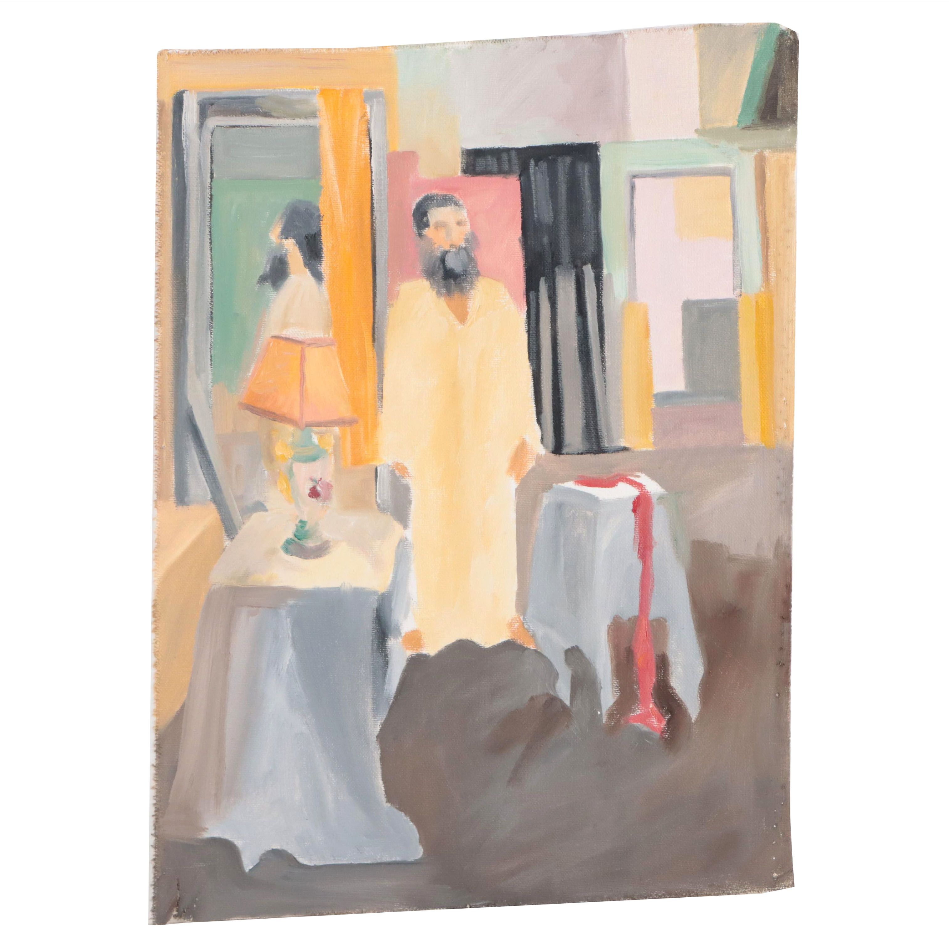 Katrina Halter Oil Painting of Standing Figure | EBTH