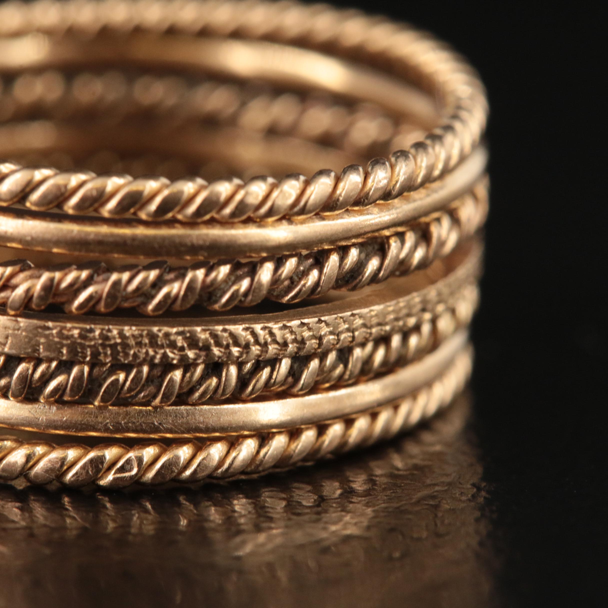 18K Stacking Rings with Connector | EBTH