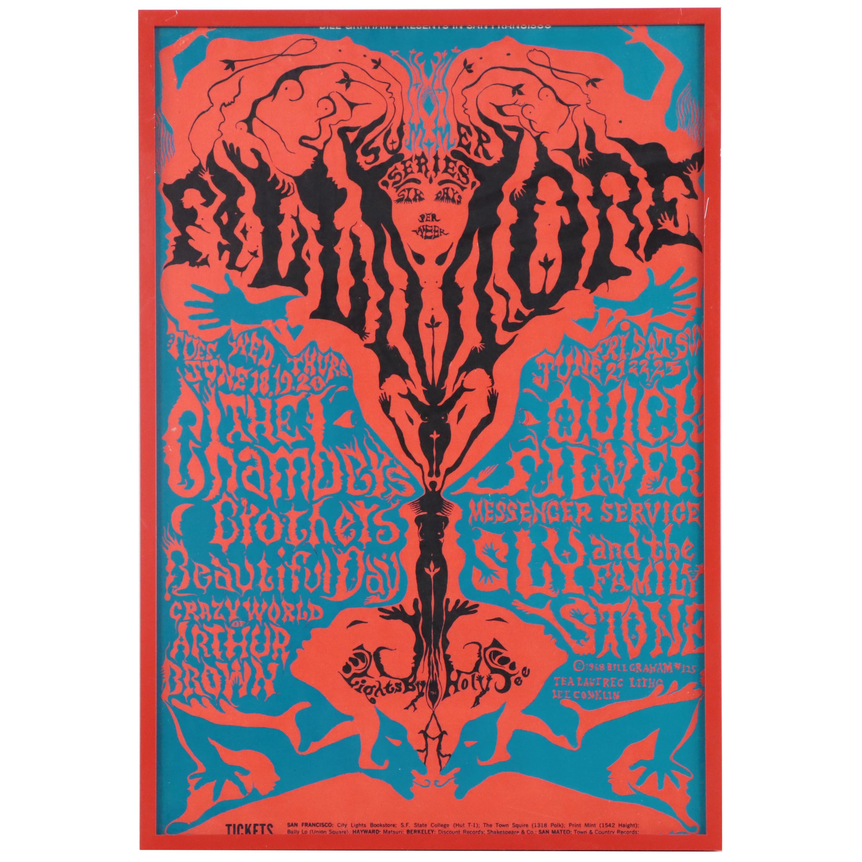 The Chambers Brothers, Quicksilver, and More Lithograph Concert Poster ...