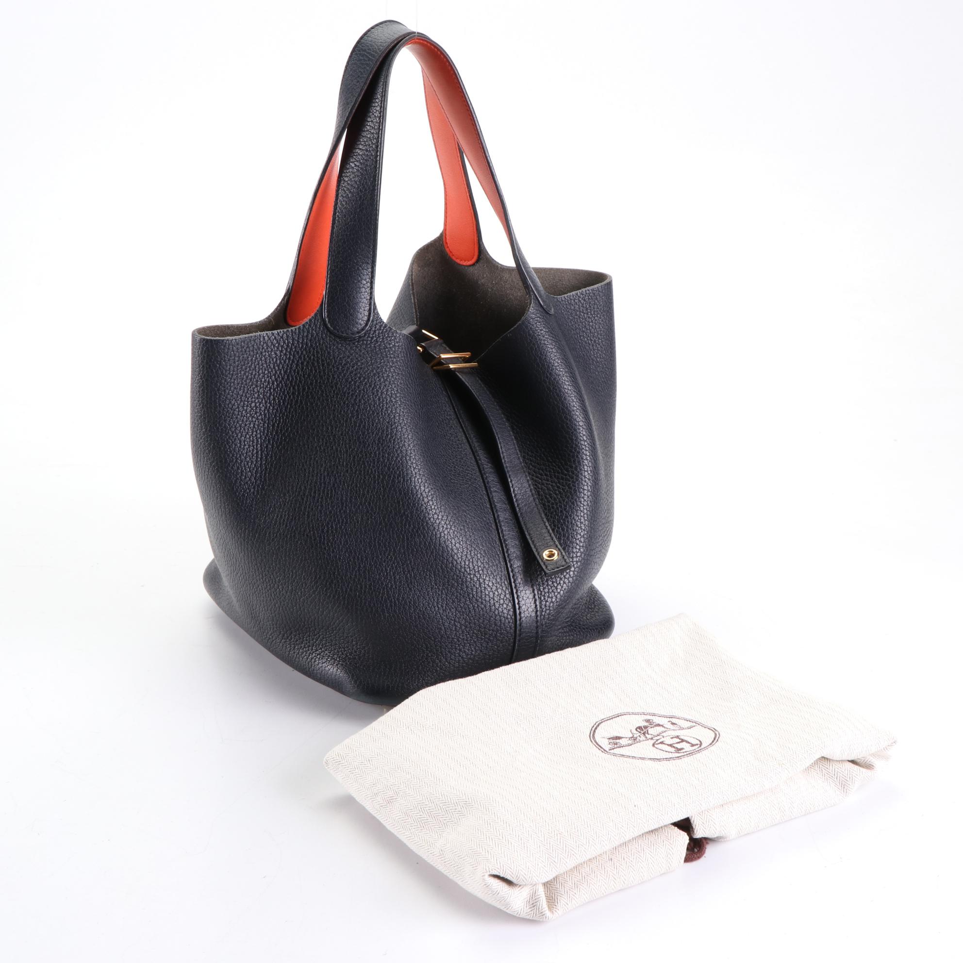 Hermès Picotin Lock 22 Bag in Bleu Nuit Clemence Leather | EBTH