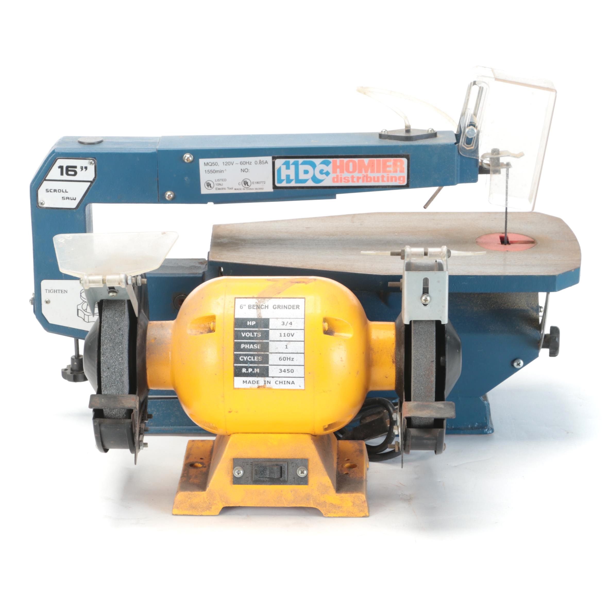 HDC Scroll Saw with Other 6" Bench Grinder | EBTH