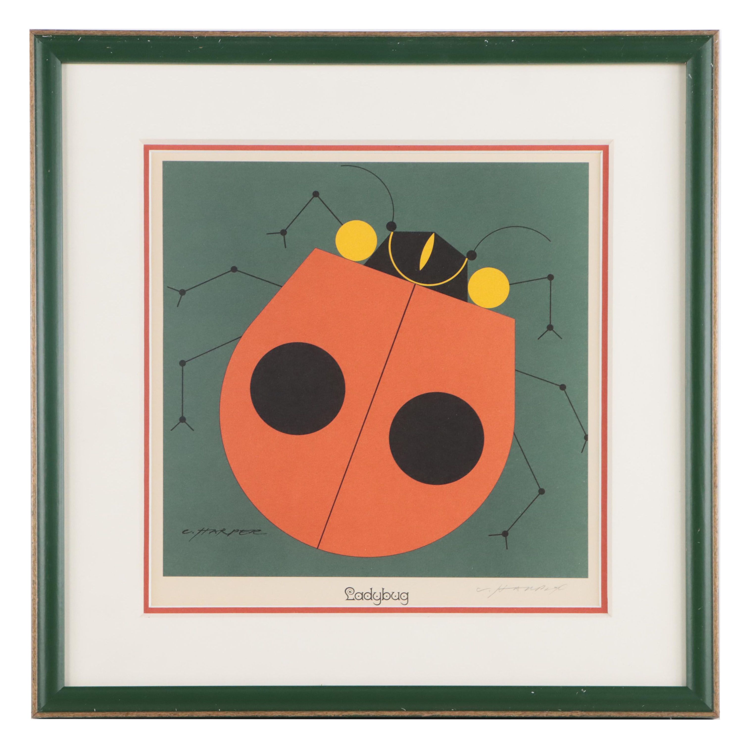 Charley Harper Lithograph "Ladybug," 1972 | EBTH