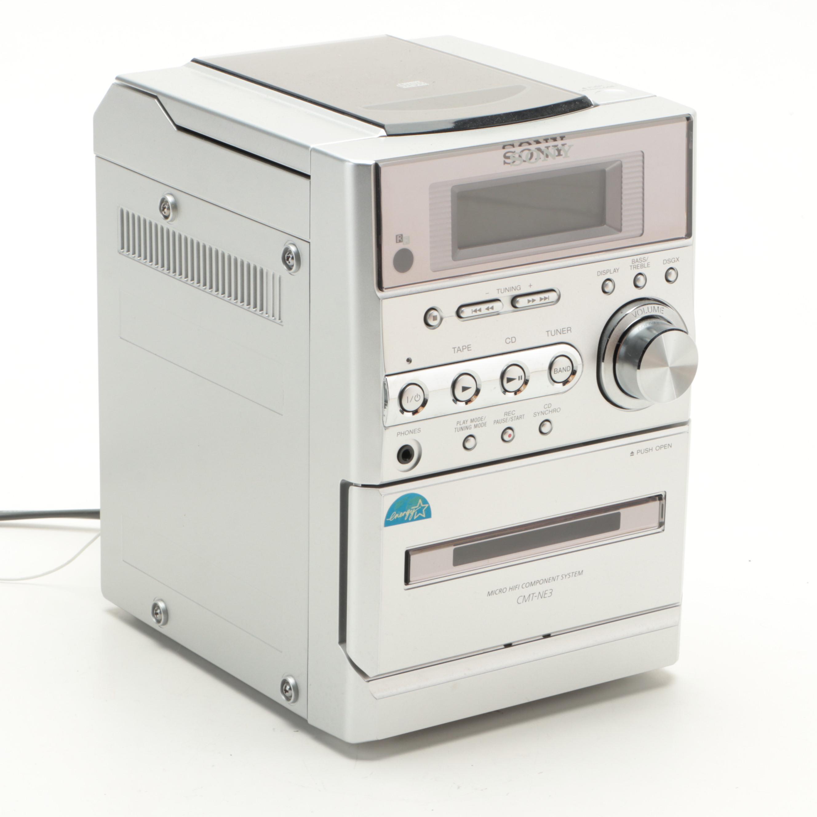 Sony Model HCD-NE3 Micro Hi-Fi Component System and Speakers | EBTH