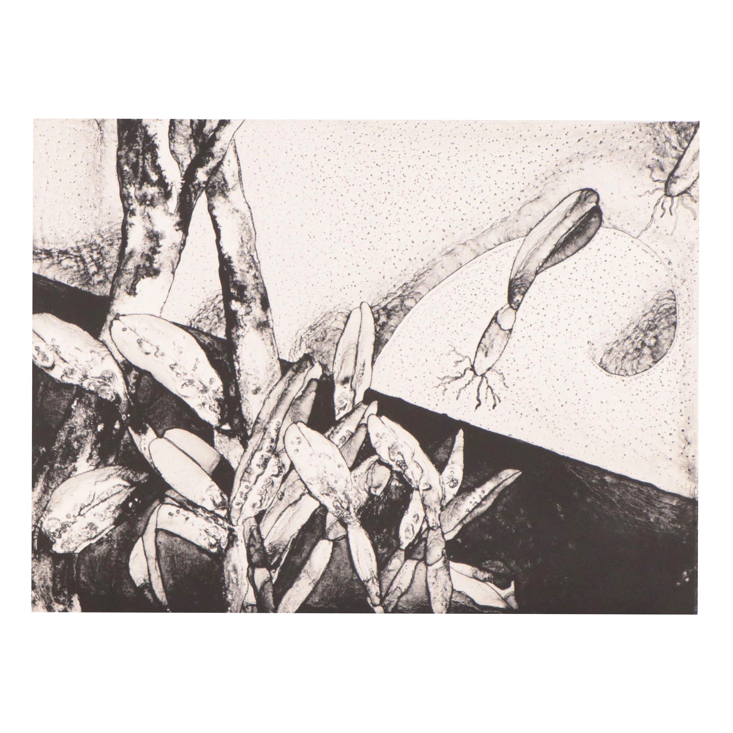 Deirdre Davis Zehnder Biomorphic Lithograph, 1986 | EBTH