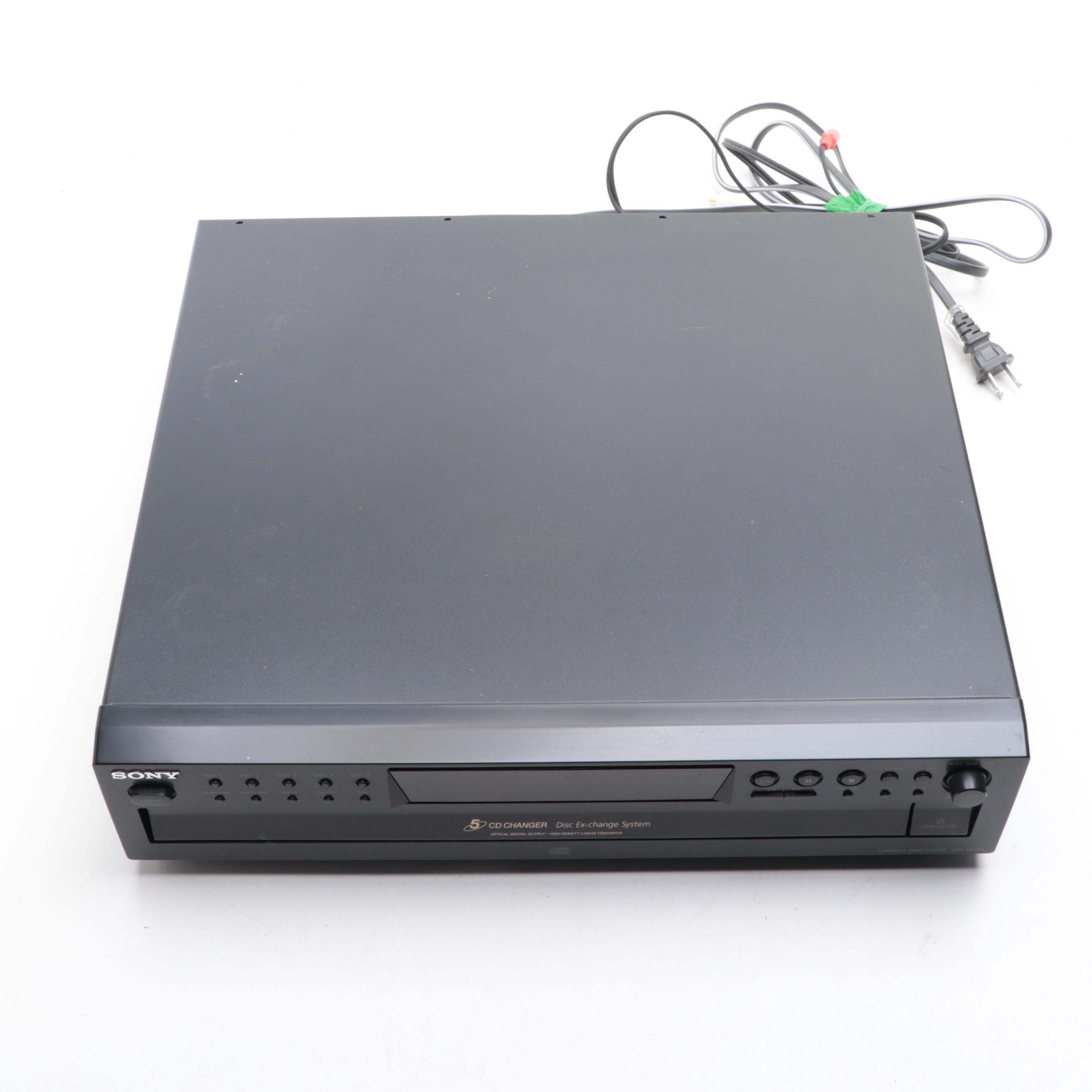 Sony CD Changer, Yamaha Receiver, and Dual Turntable | EBTH