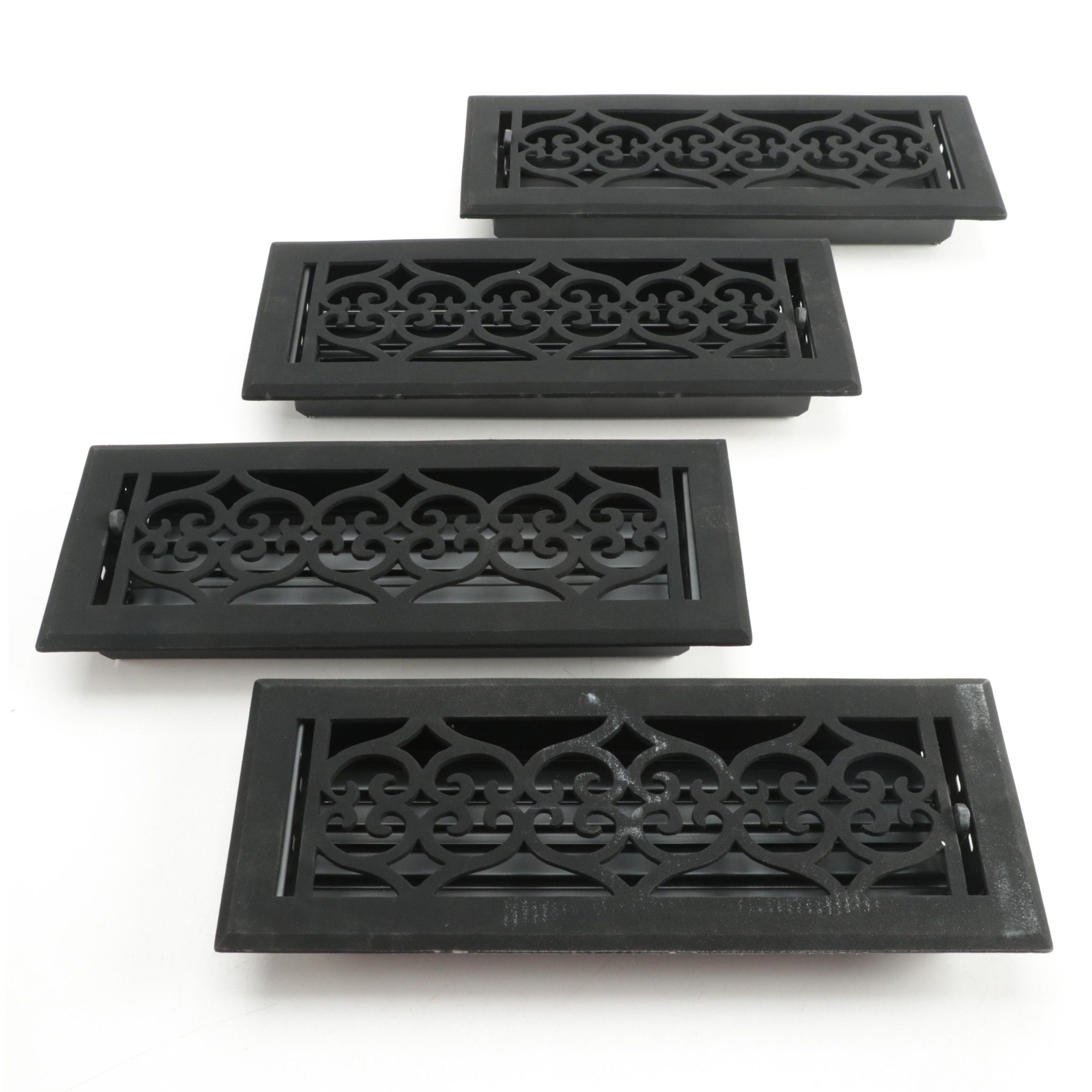 Black Finish Cast Iron Floor Registers | EBTH