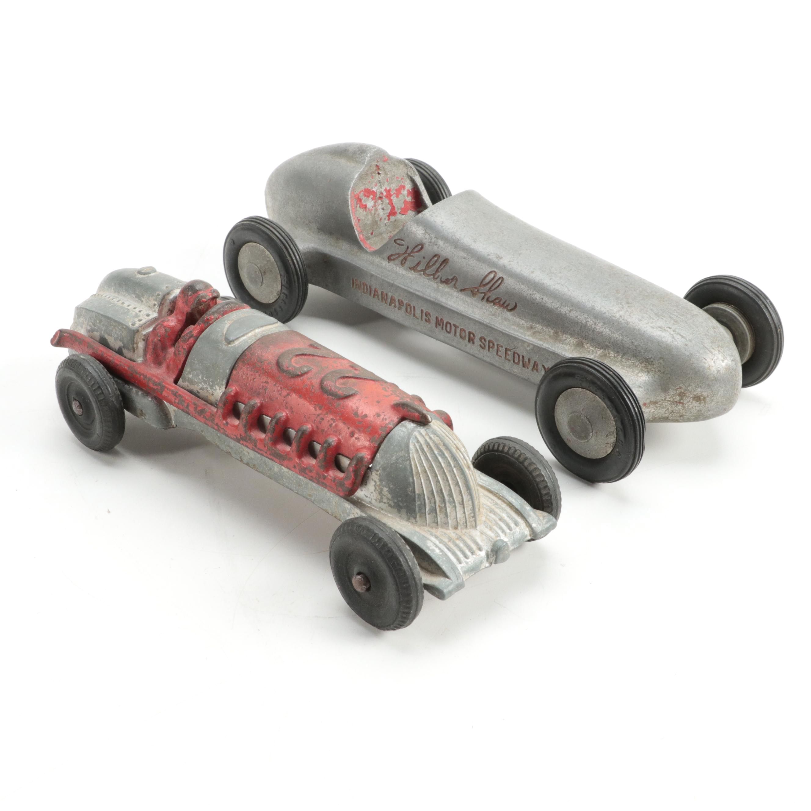 Cast Metal Wilbur Shaw and Other Toy Indy Race Cars, Mid-20th Century ...