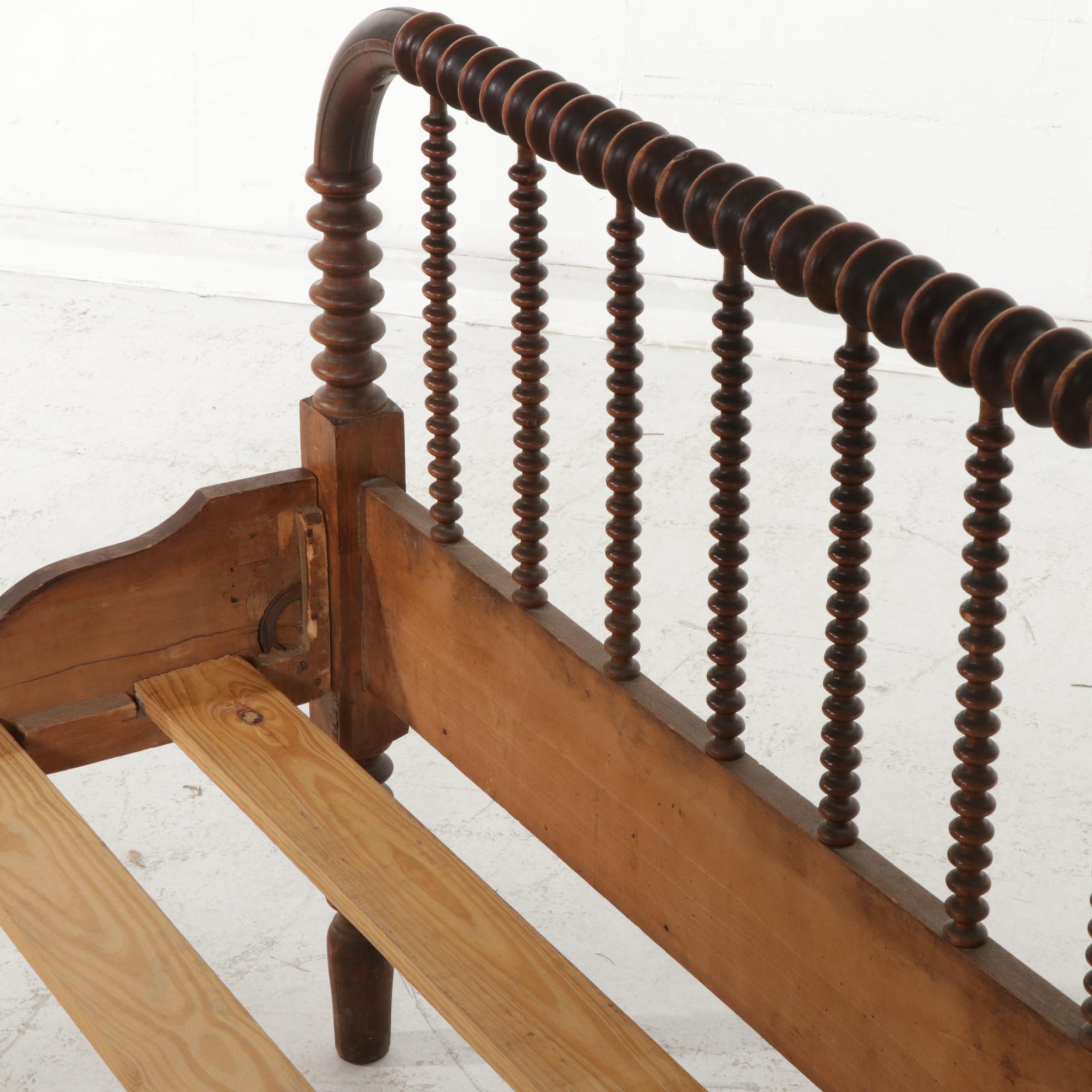 Victorian Wooden Spool-Turned "Jenny Lind" Style Twin Size Bed ...