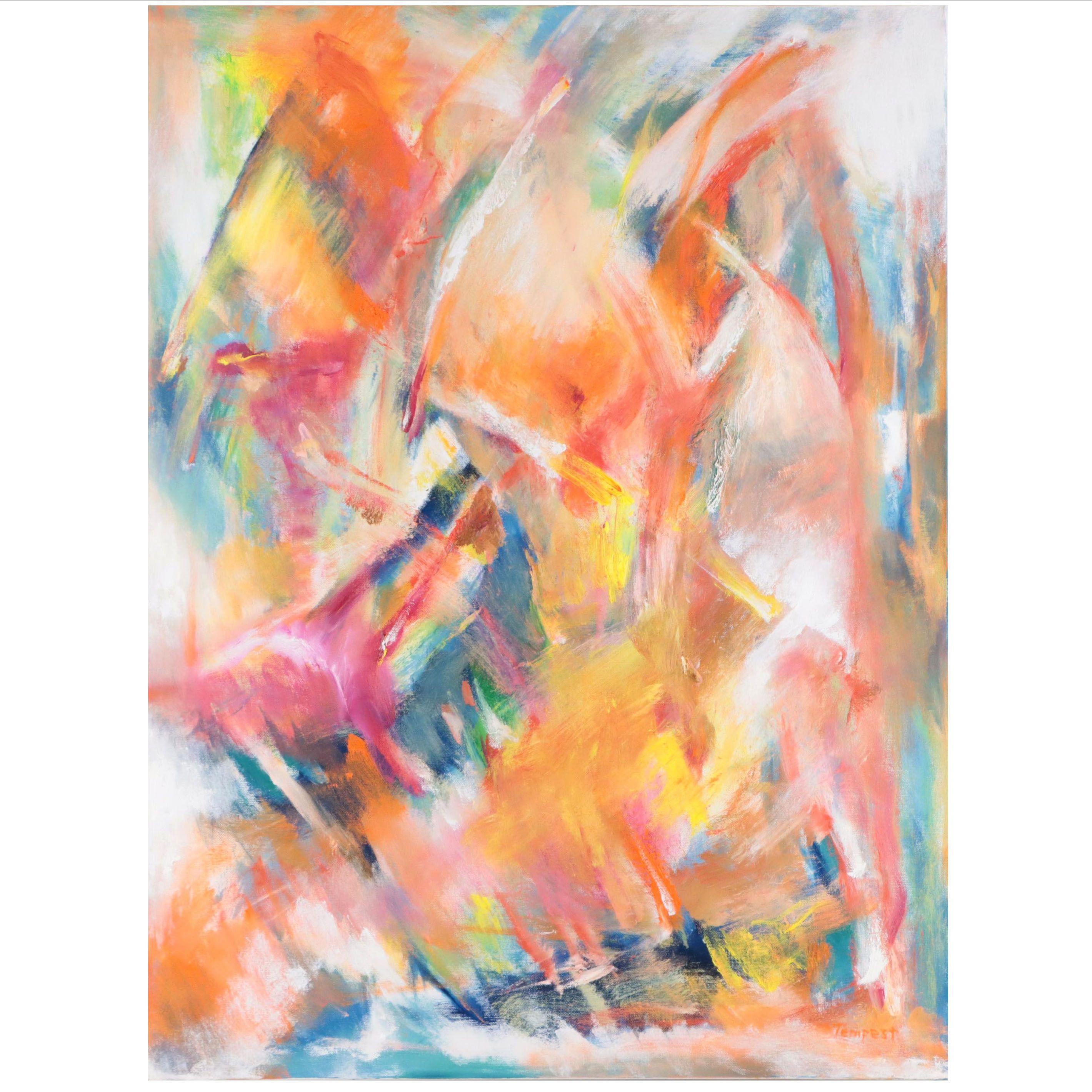 Husidio John Tempest Abstract Expressionist Oil Painting, 2023 | EBTH