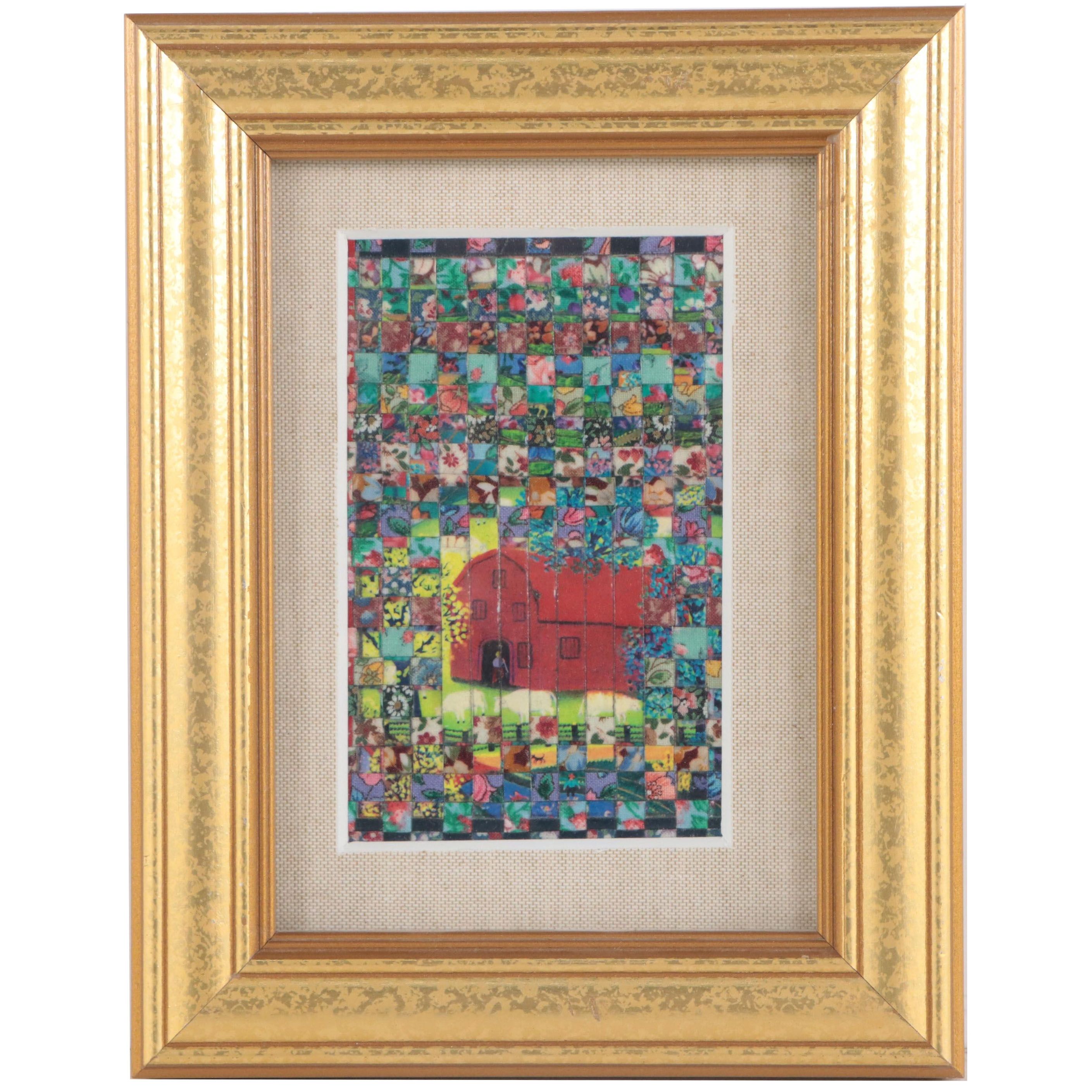 José Fumero Woven Fiber Mosaic "Granny Gilbert's Carolina Country - Red ...