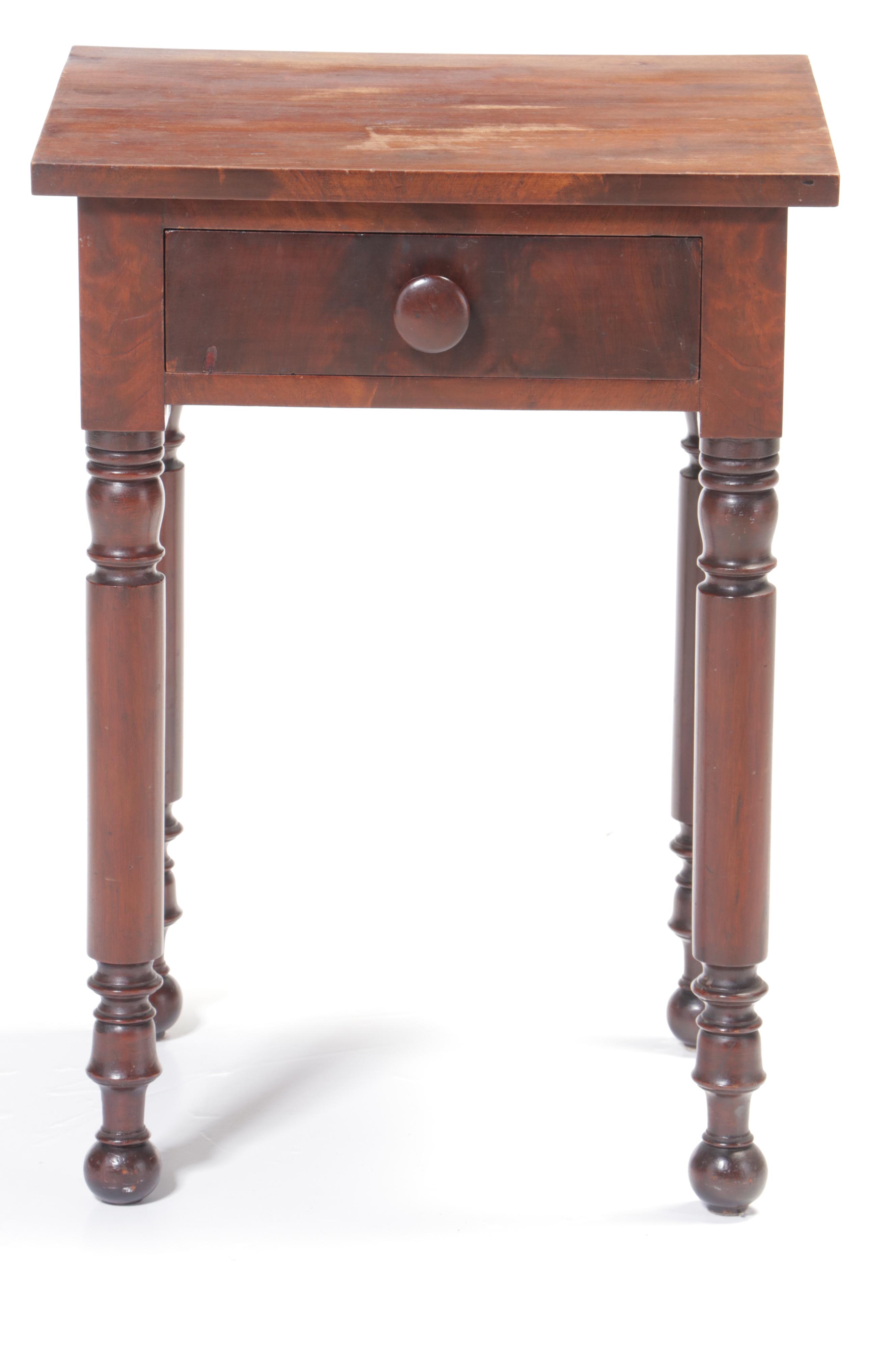 American Primitive Walnut Work Table, Mid-19th Century | EBTH