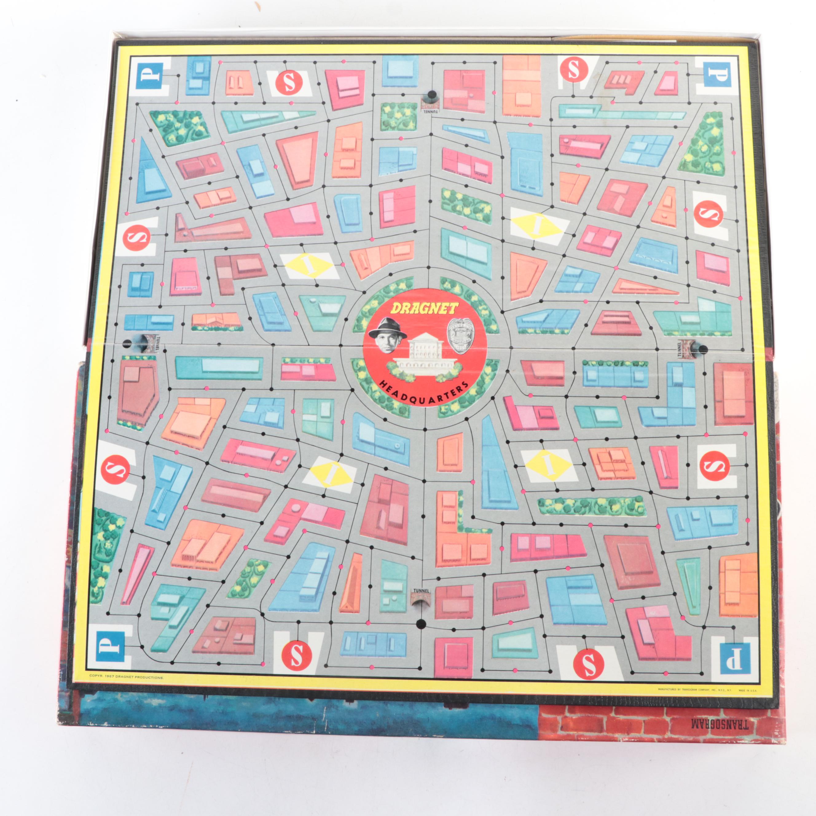 Transogram "The Game of Dragnet" Board Game with Dragnet Crime Lab Set ...