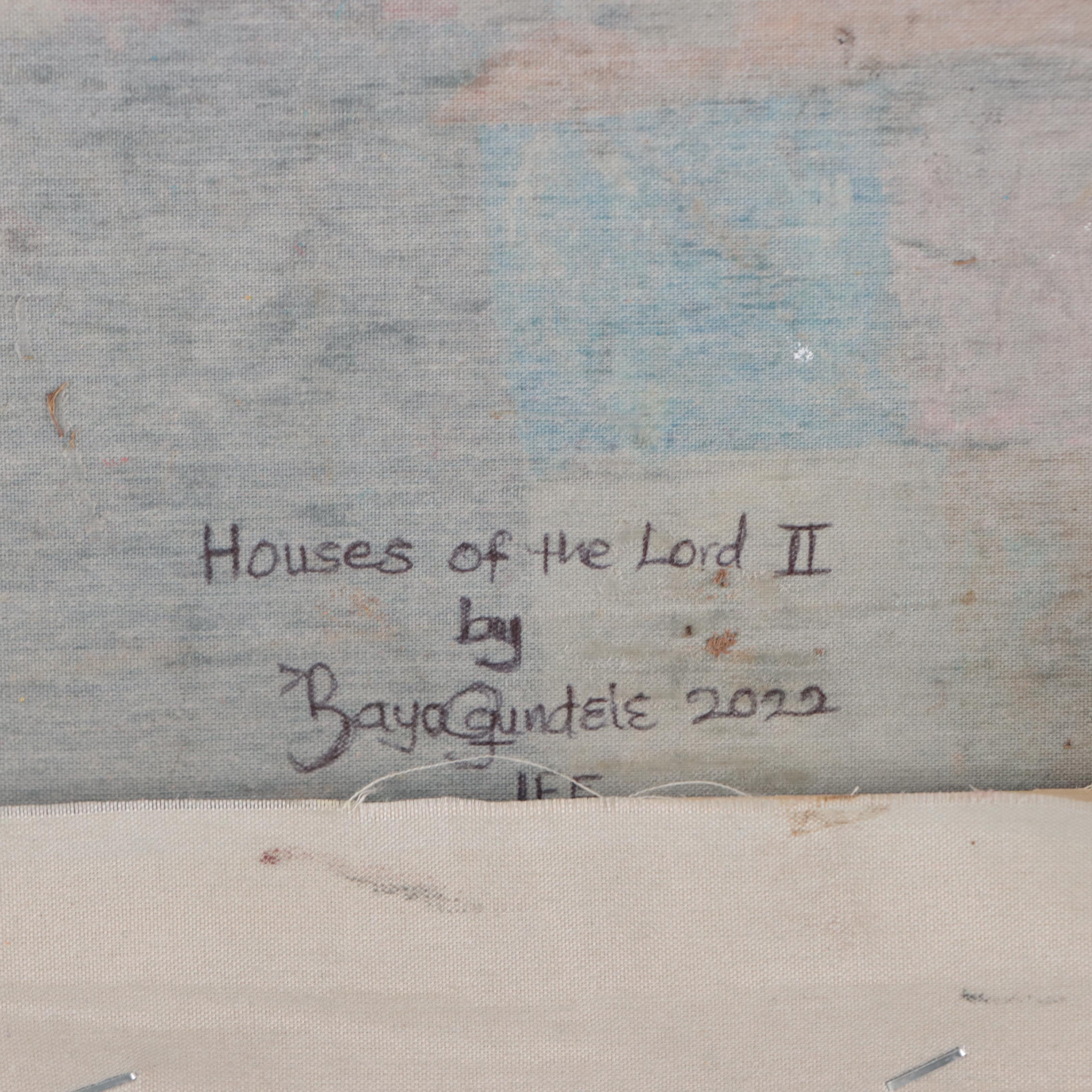 Bayo Ogundele Oil Painting "Houses of the Lord II," 2022 | EBTH