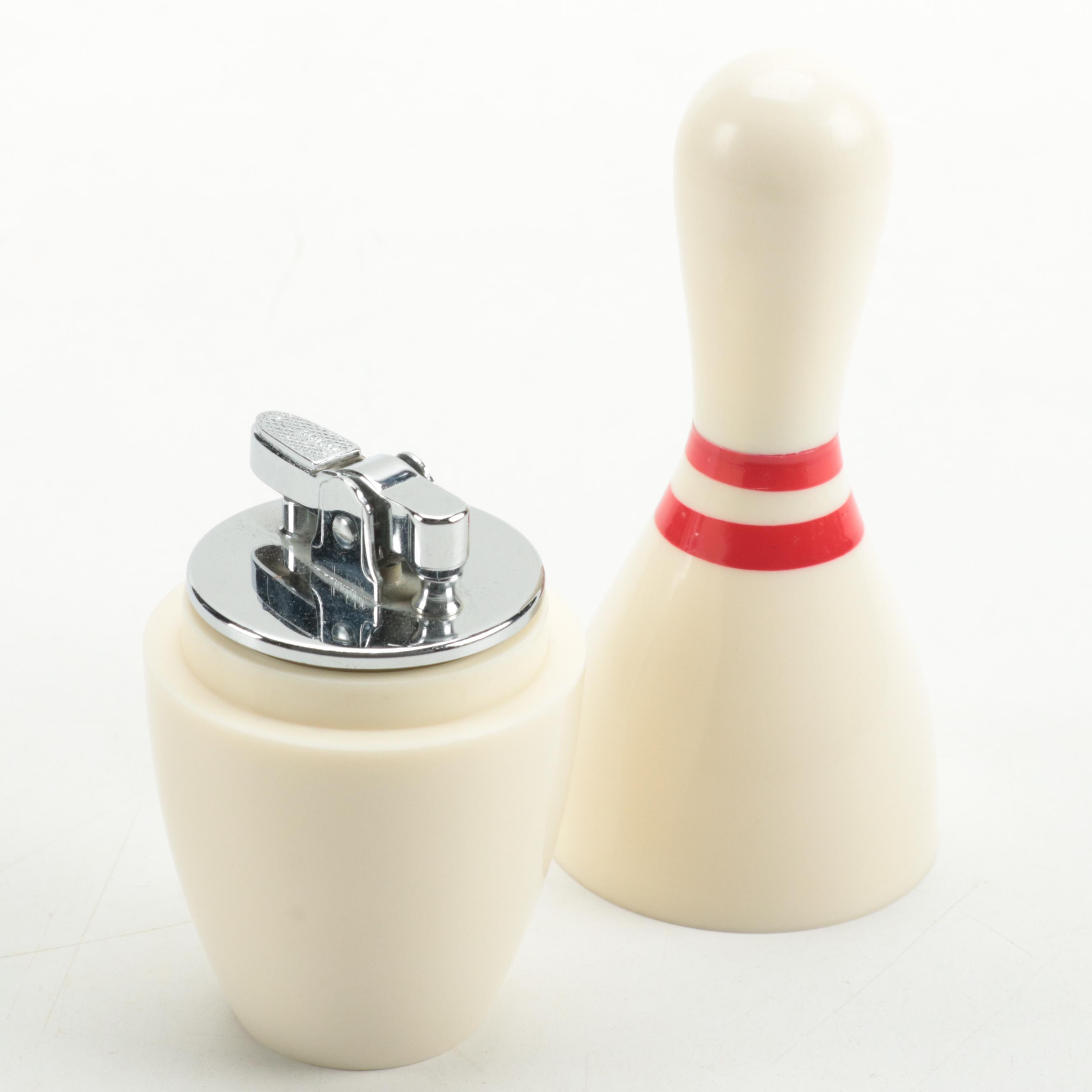 Clay Art "Bowl -O-Rama" Tray with Table Lighter and Bar Tools | EBTH