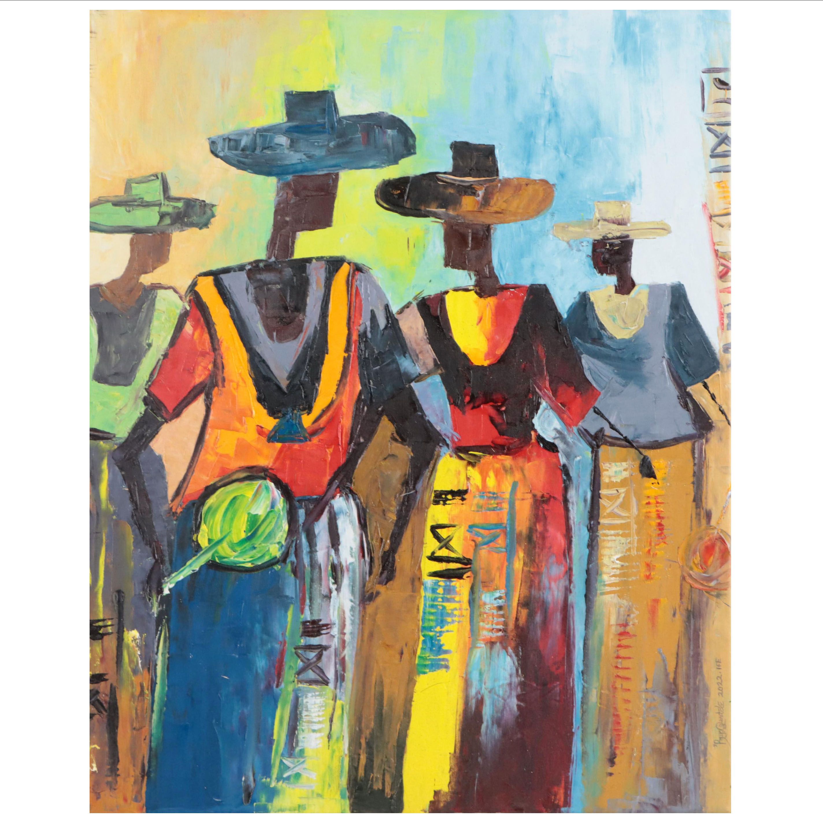 Bayo Ogundele Oil Painting "Traditional Chiefs," 2022 | EBTH