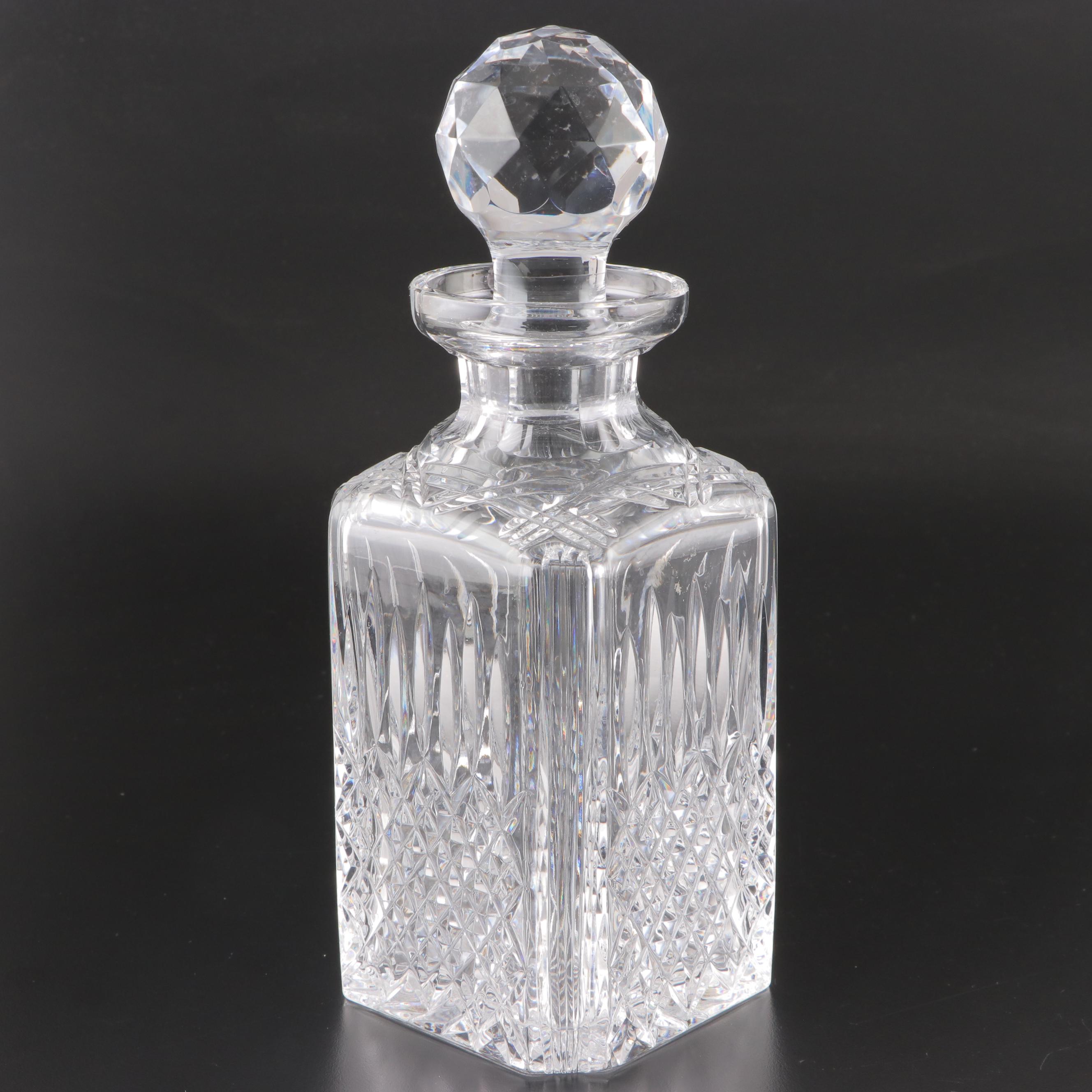 Stuart "Manhattan" Cut Crystal Decanter with Cut Glass Bowl and Parfait ...