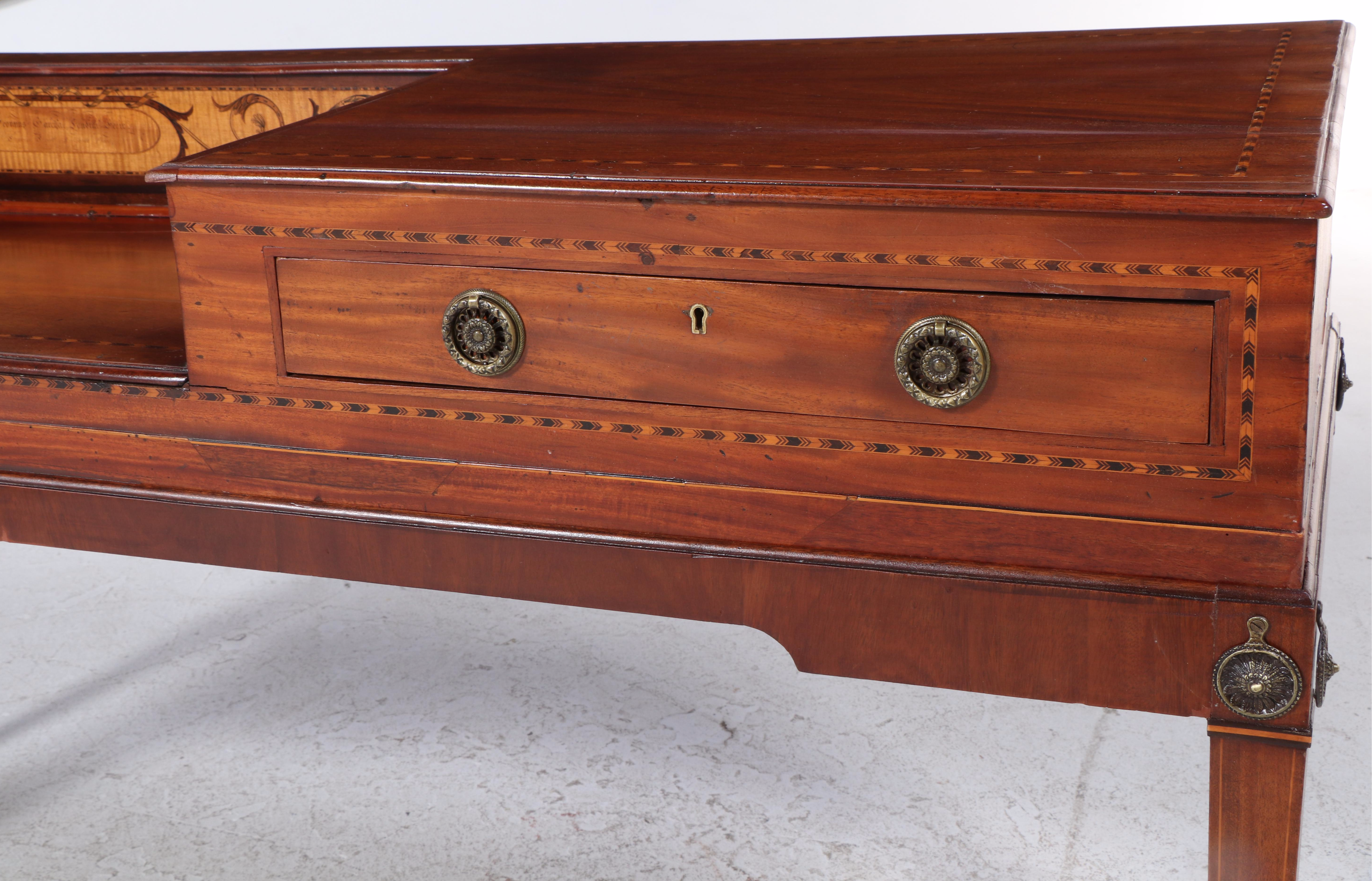George III George Garka Mahogany, Satinwood, Inlaid and Penwork ...