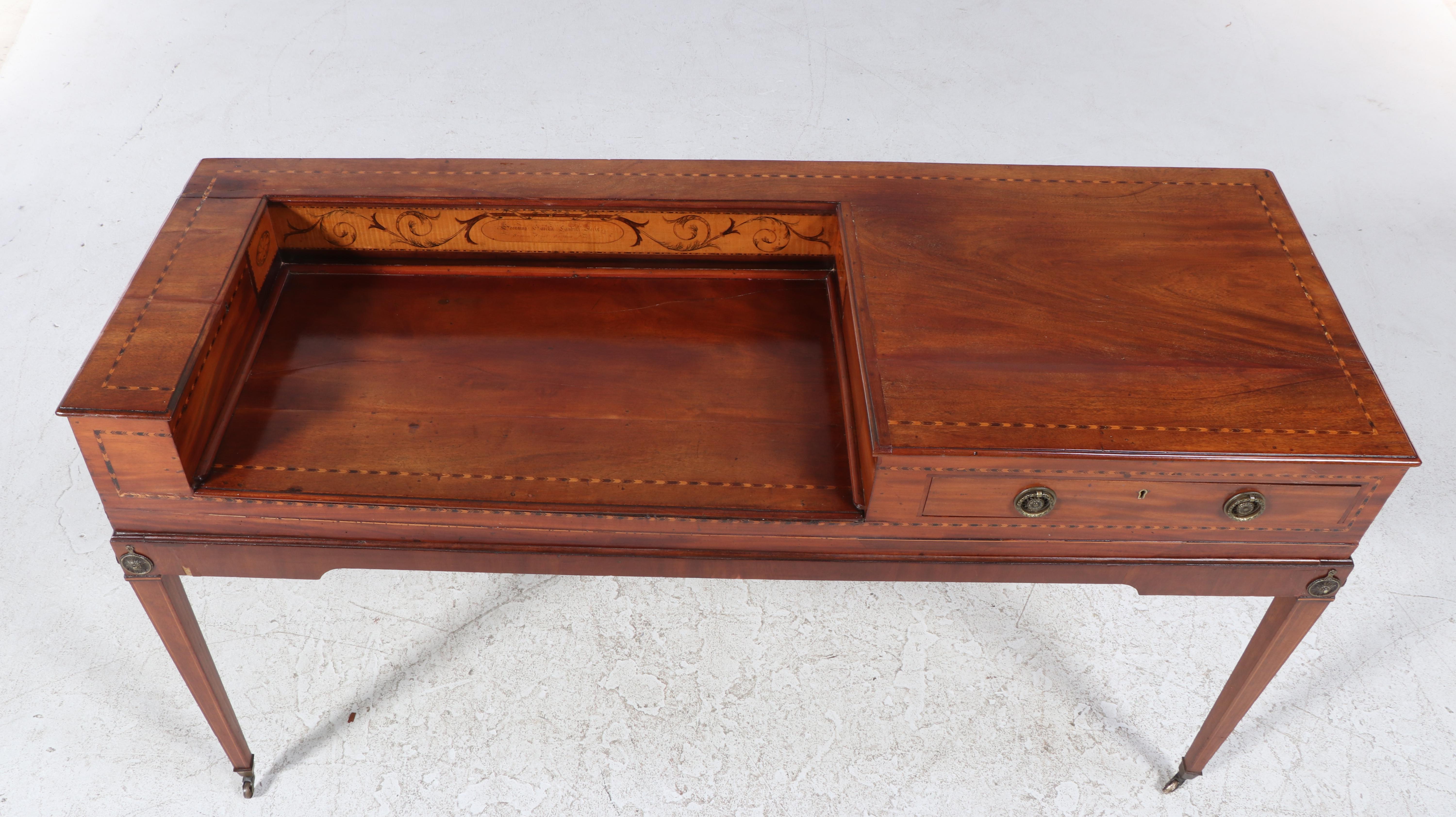 George III George Garka Mahogany, Satinwood, Inlaid and Penwork ...