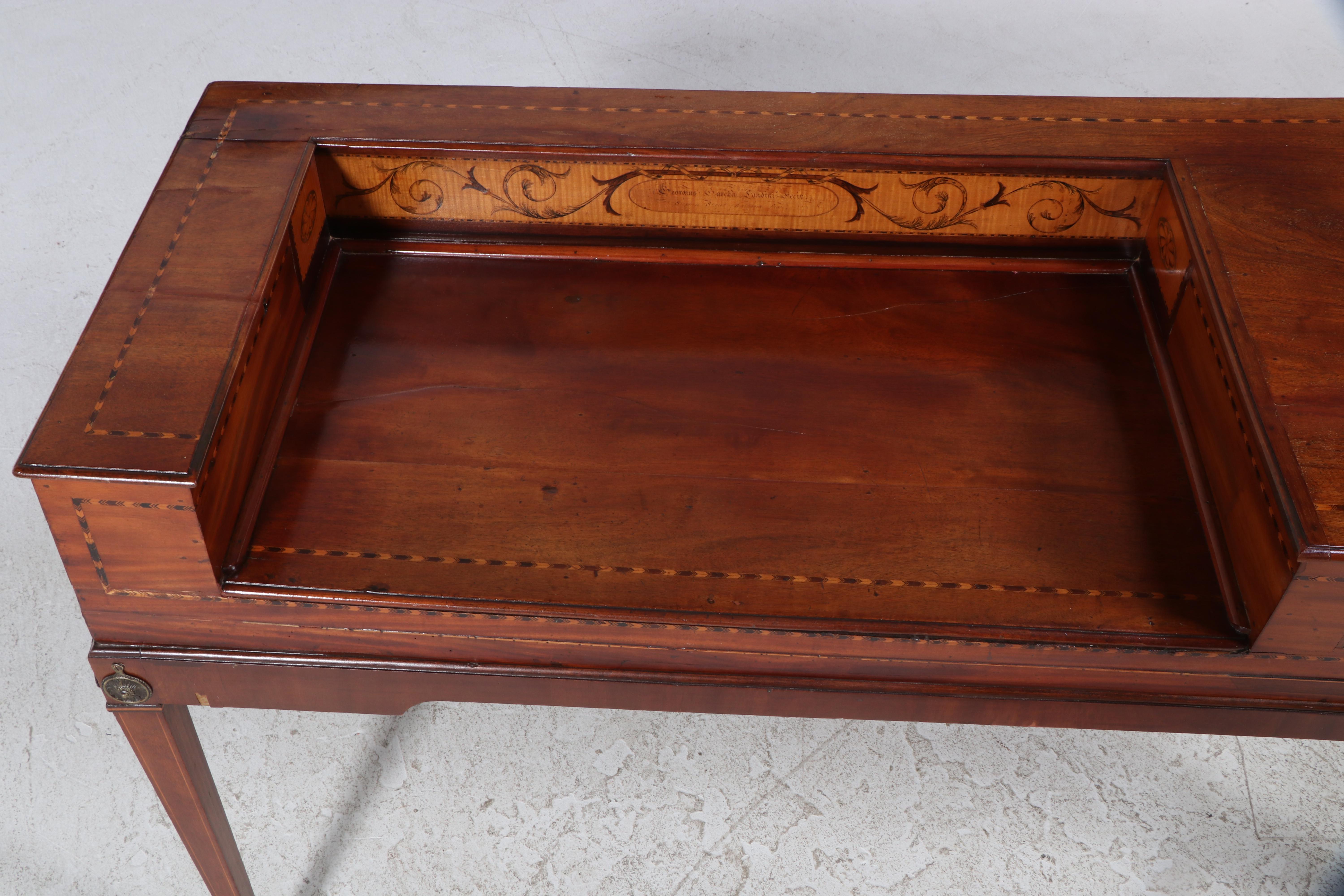 George III George Garka Mahogany, Satinwood, Inlaid and Penwork ...