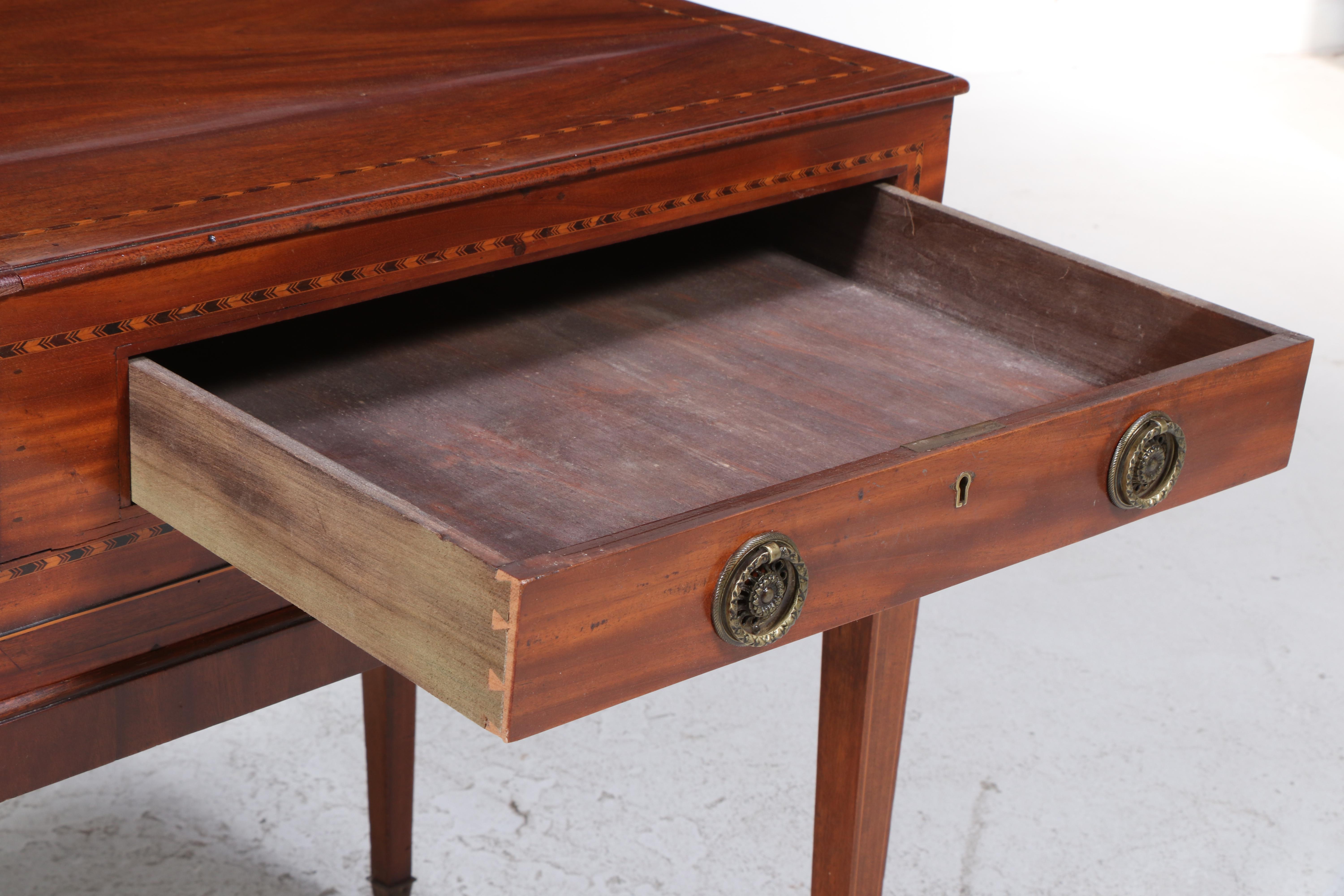 George III George Garka Mahogany, Satinwood, Inlaid and Penwork ...