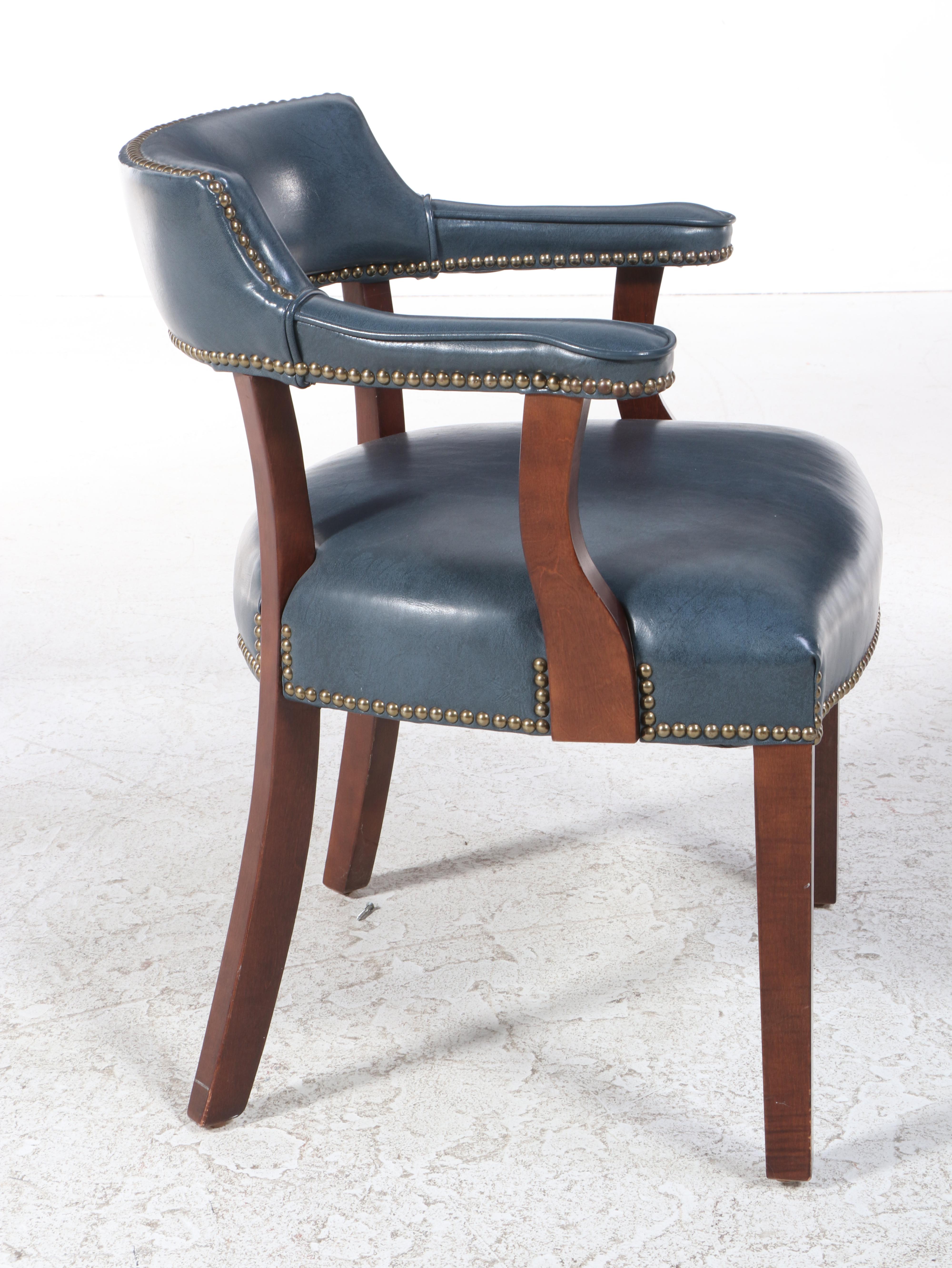 High Point Chair Federal Style Cherrywood-Stained and Faux-Leather ...